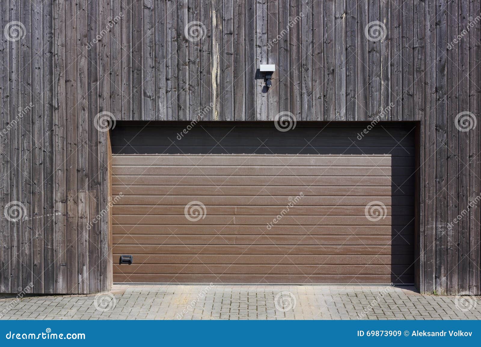 Wooden Wall of Modern Rural Garage Stock Image - Image of brown ...
