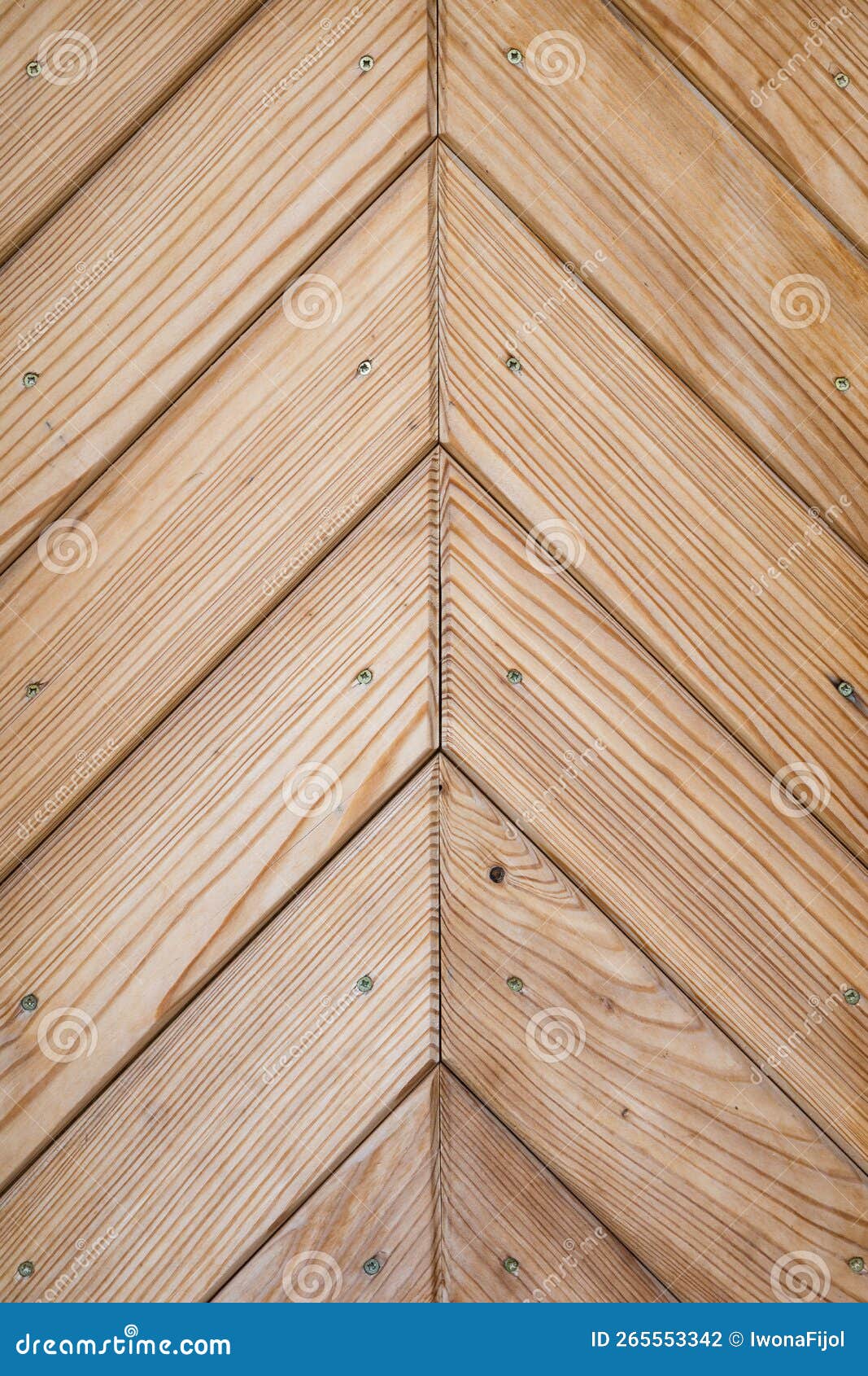 Wall of Brown Natural Wood Arranged in a Herringbone Pattern Stock ...