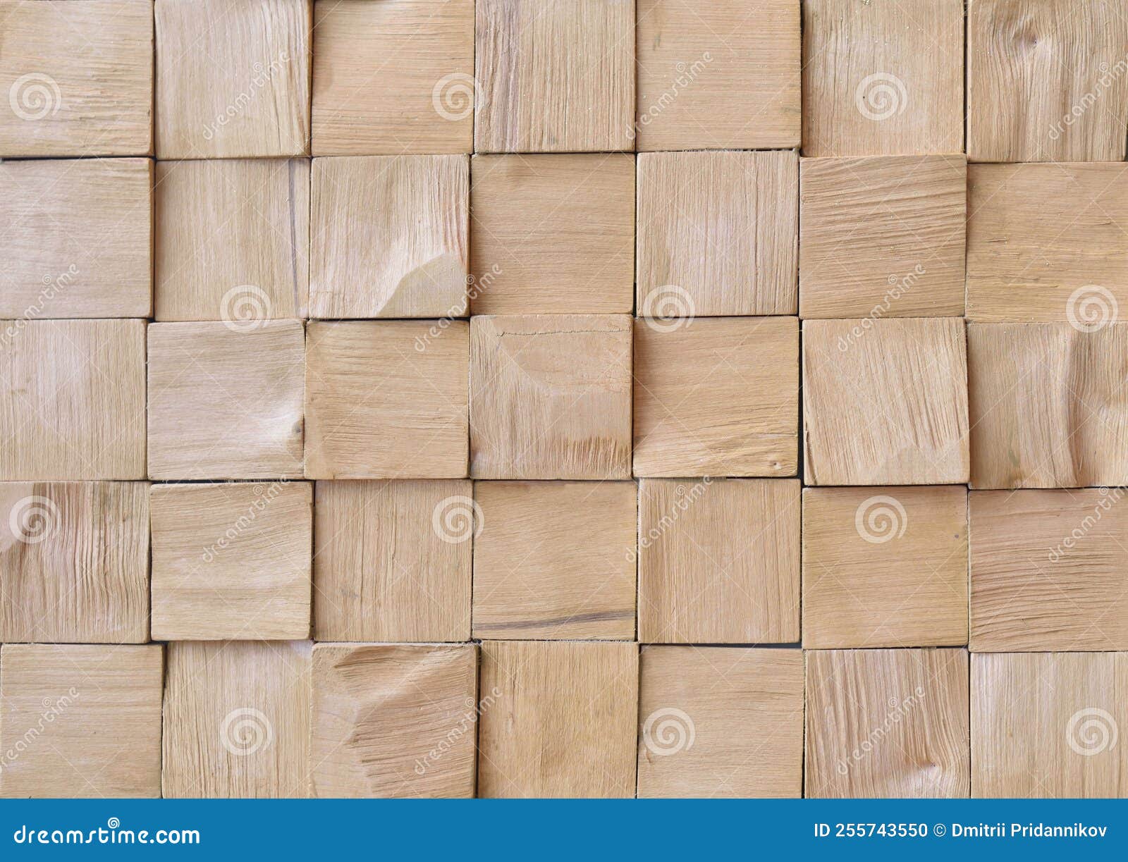 Wooden Wall Texture of Square Shaped Blocks Stock Photo - Image of ...