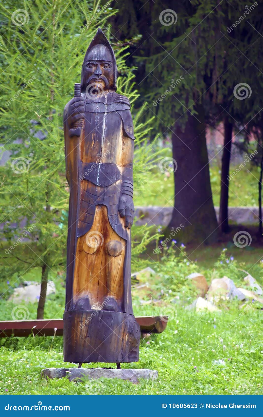 Wooden Warrior Statue Royalty-Free Stock Photo | CartoonDealer.com ...