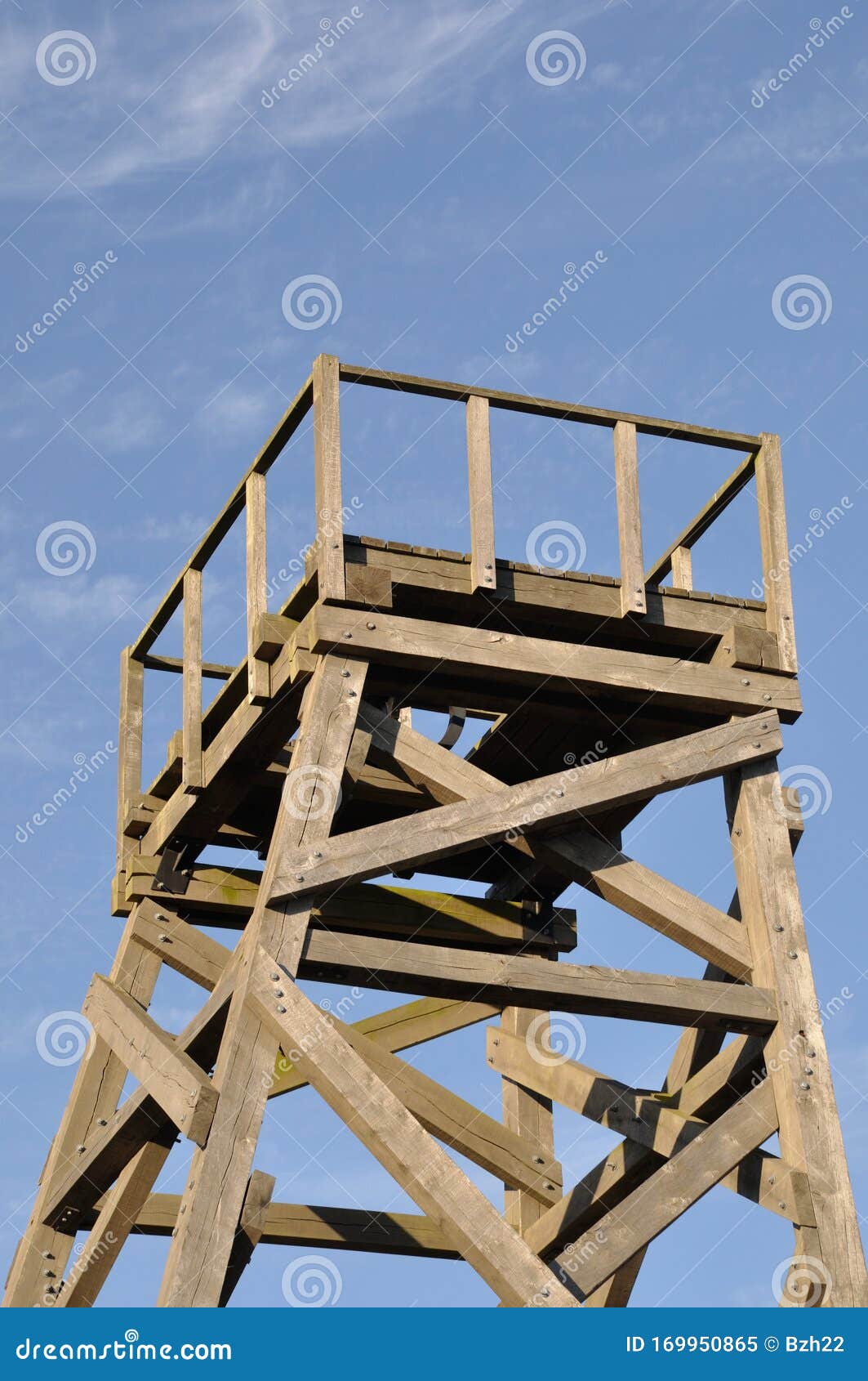 Wooden watchtower in Anjou stock image. Image of europe - 169950865