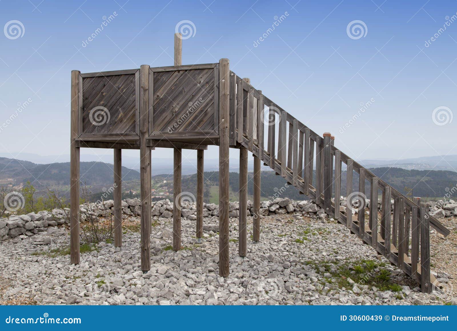 The wooden watchtower stock image. Image of construction - 30600439