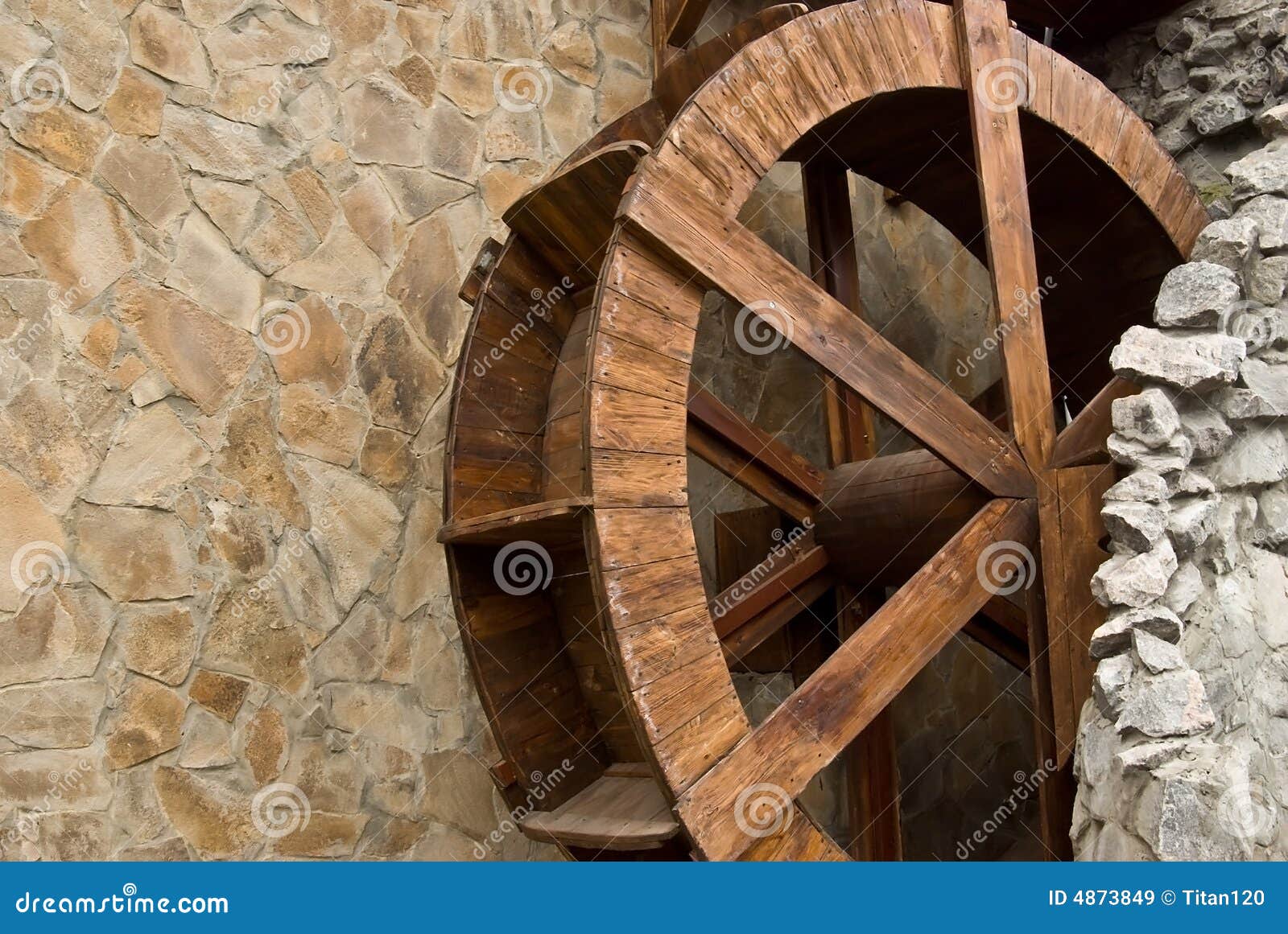 Wooden water-mill stock image. Image of power, generation - 4873849