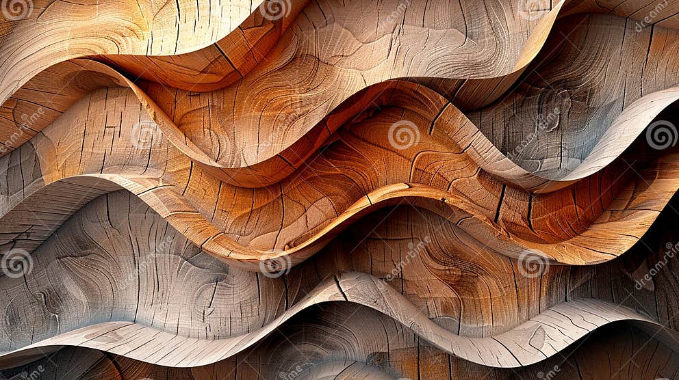 Wooden wave abstract stock illustration. Illustration of curved - 325431055