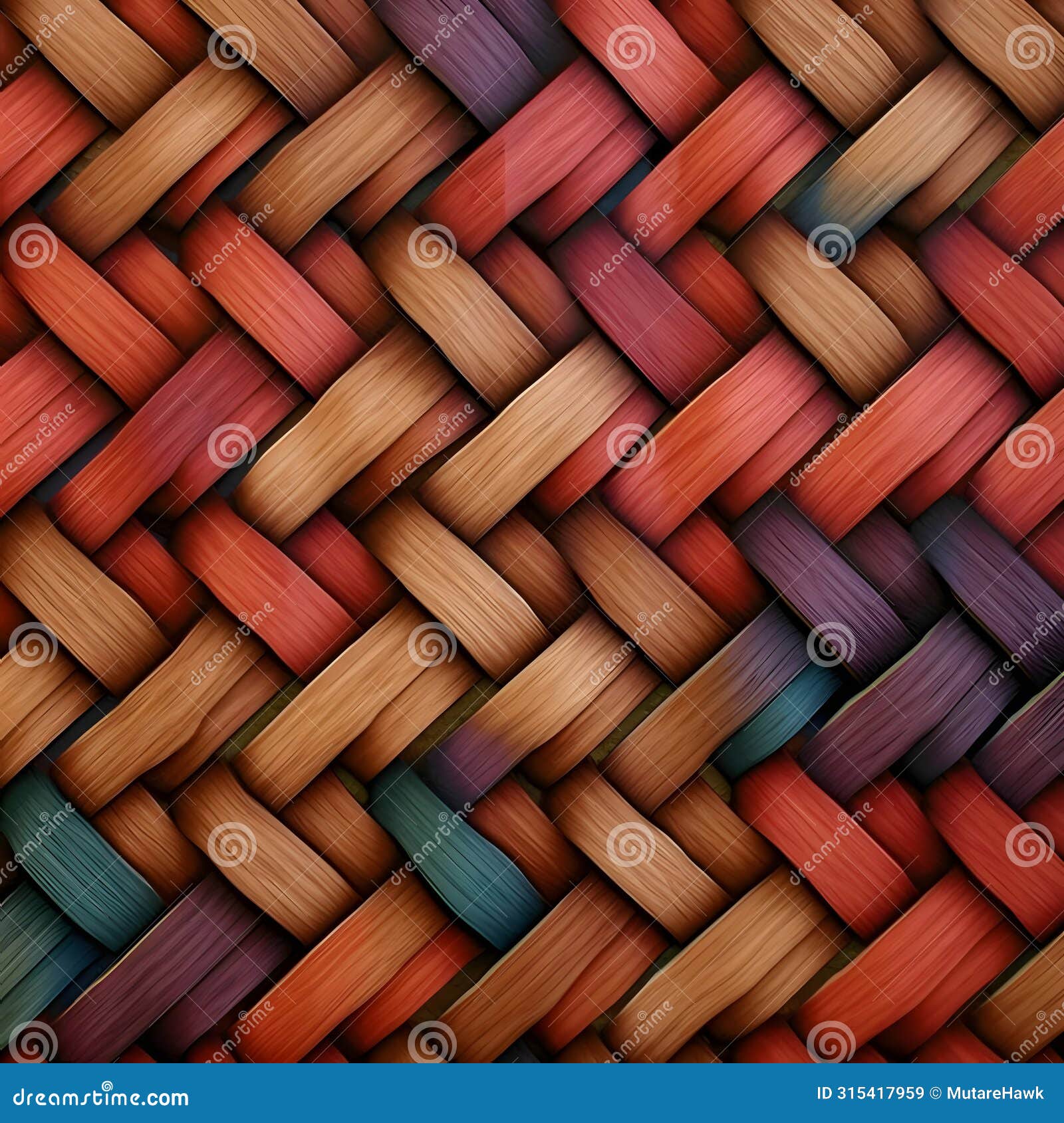 Wooden Weave Seamless Texture. Basketwork Background Stock Vector ...