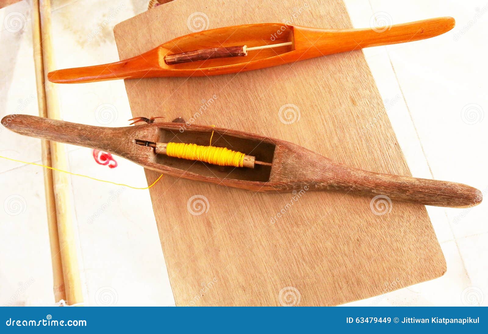 Wooden Weaving Loom Shuttle Stock Image - Image of weaving, fiber: 63479449