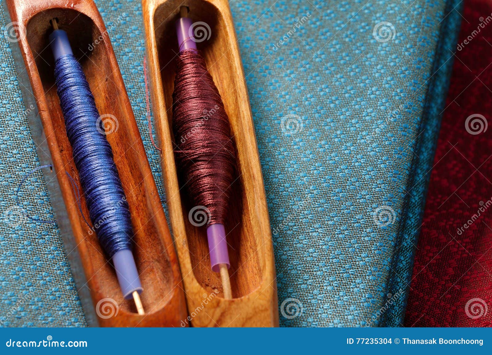 Wooden Weaving Shuttle for Silk Textile Production Stock Photo - Image ...