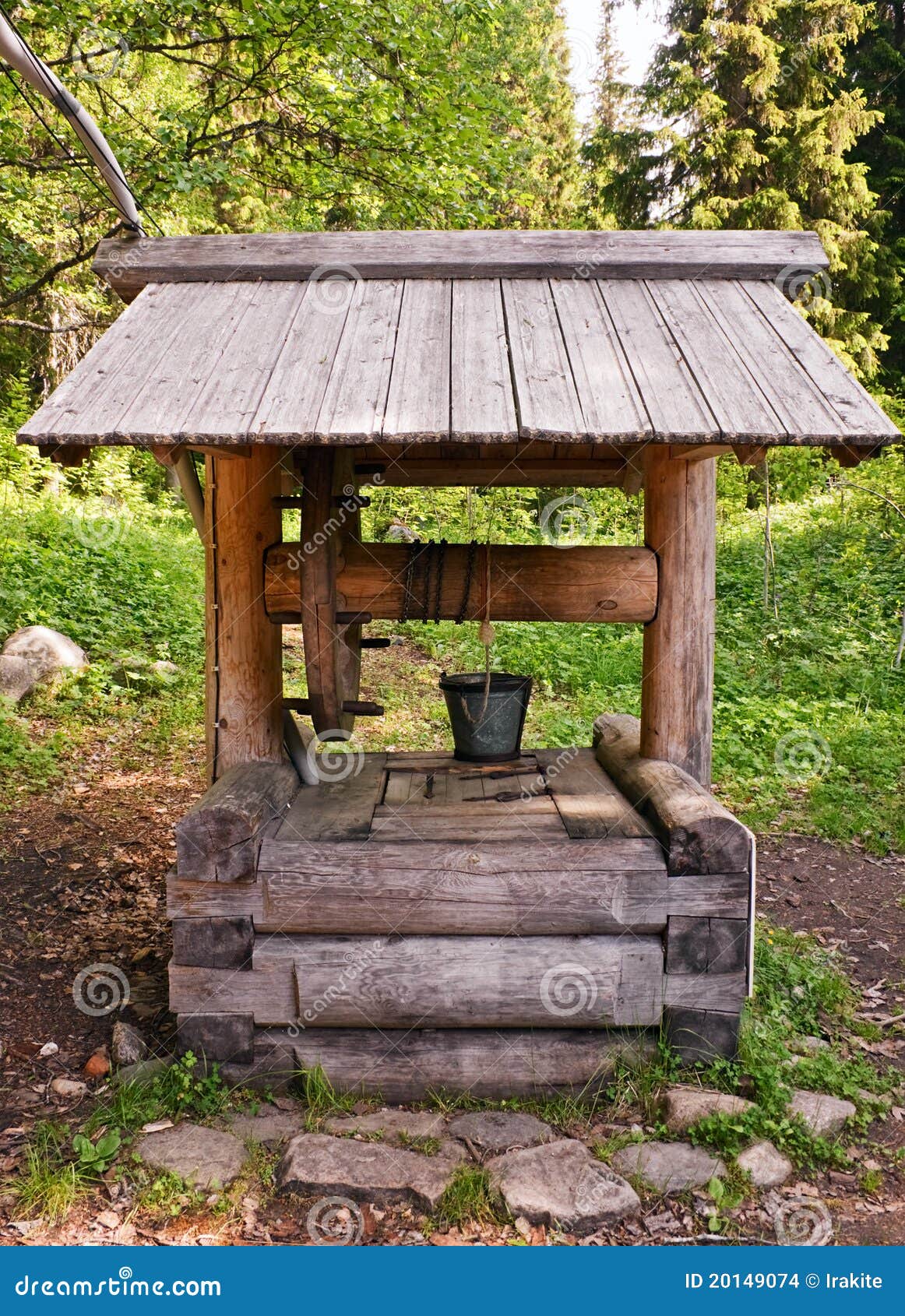 Wooden well stock photo. Image of obsolete, craft, rural - 20149074