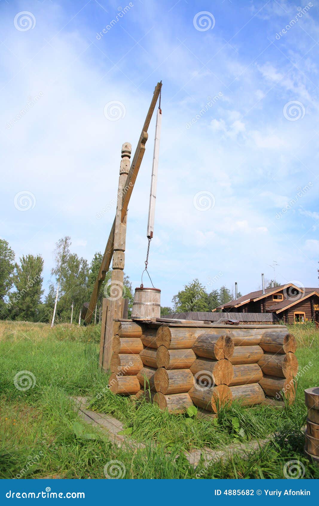 Old Wooden Water Crane Well Village Stock Photos - Free & Royalty-Free ...