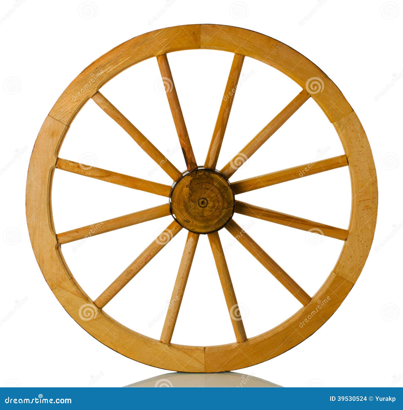 Wooden Wheel on a White Background Stock Photo - Image of wheel ...