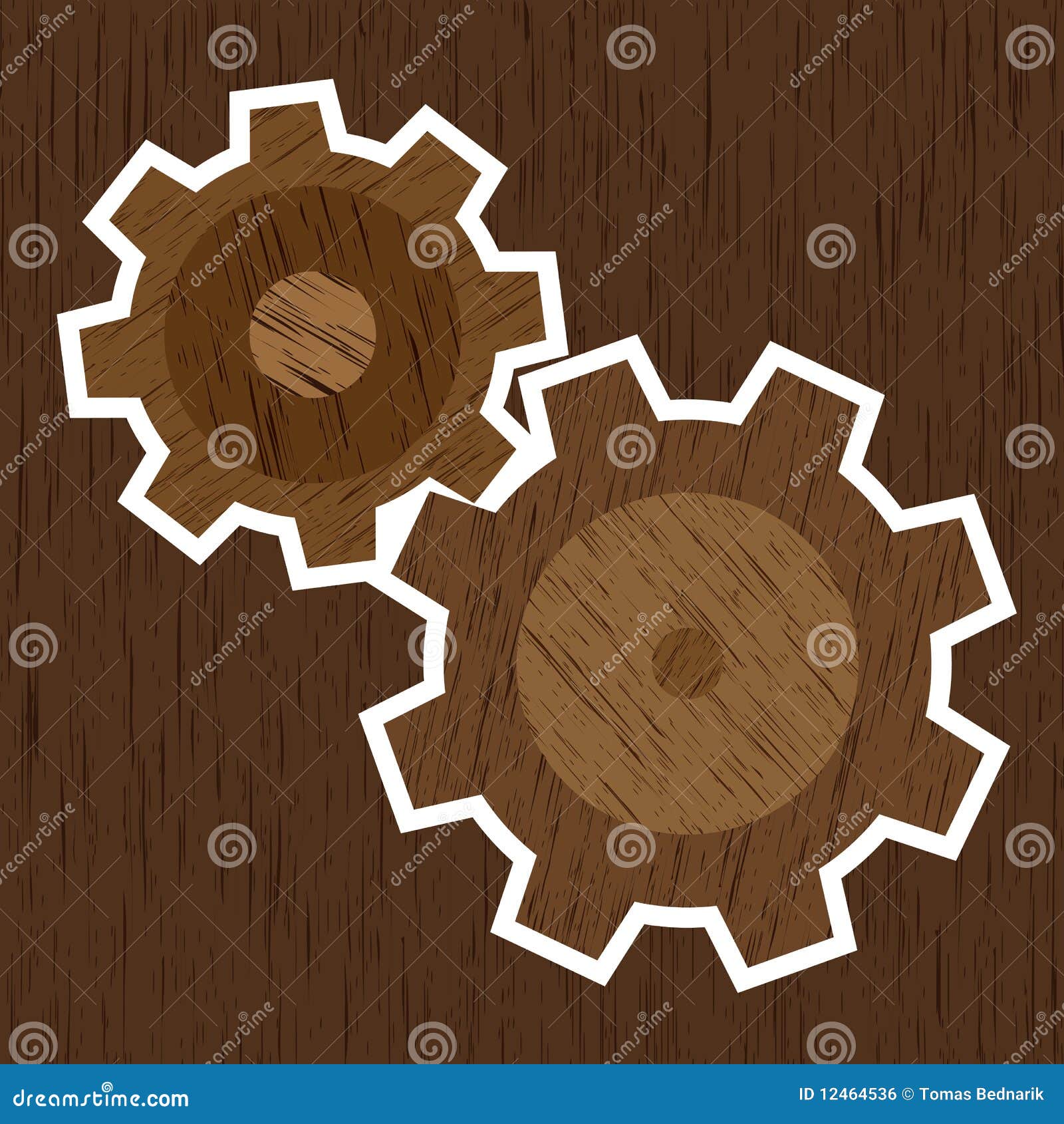 Wooden wheels stock vector. Illustration of abstract - 12464536