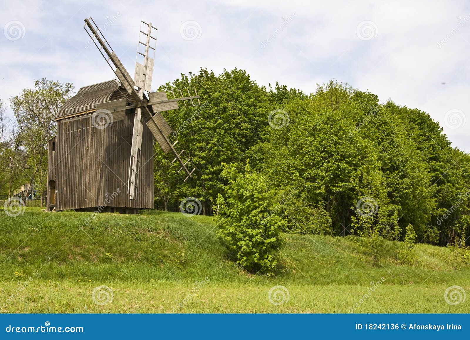 Wooden windmill stock photo. Image of national, tree - 18242136