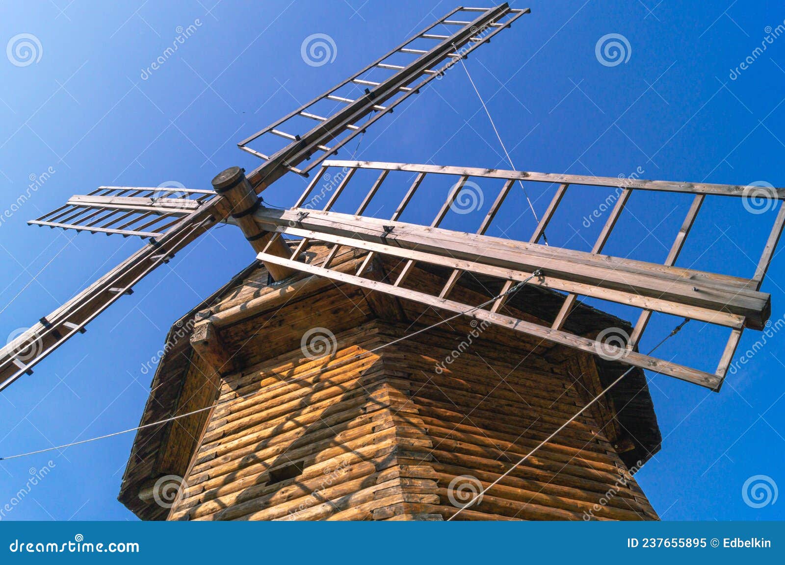 Wooden Windmill for Grinding Flour Stock Image - Image of mill, russian ...