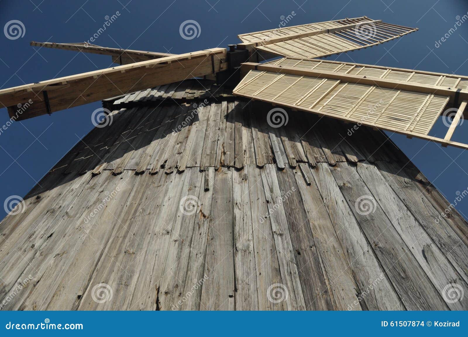 Wooden windmill. Monument stock photo. Image of milling - 61507874