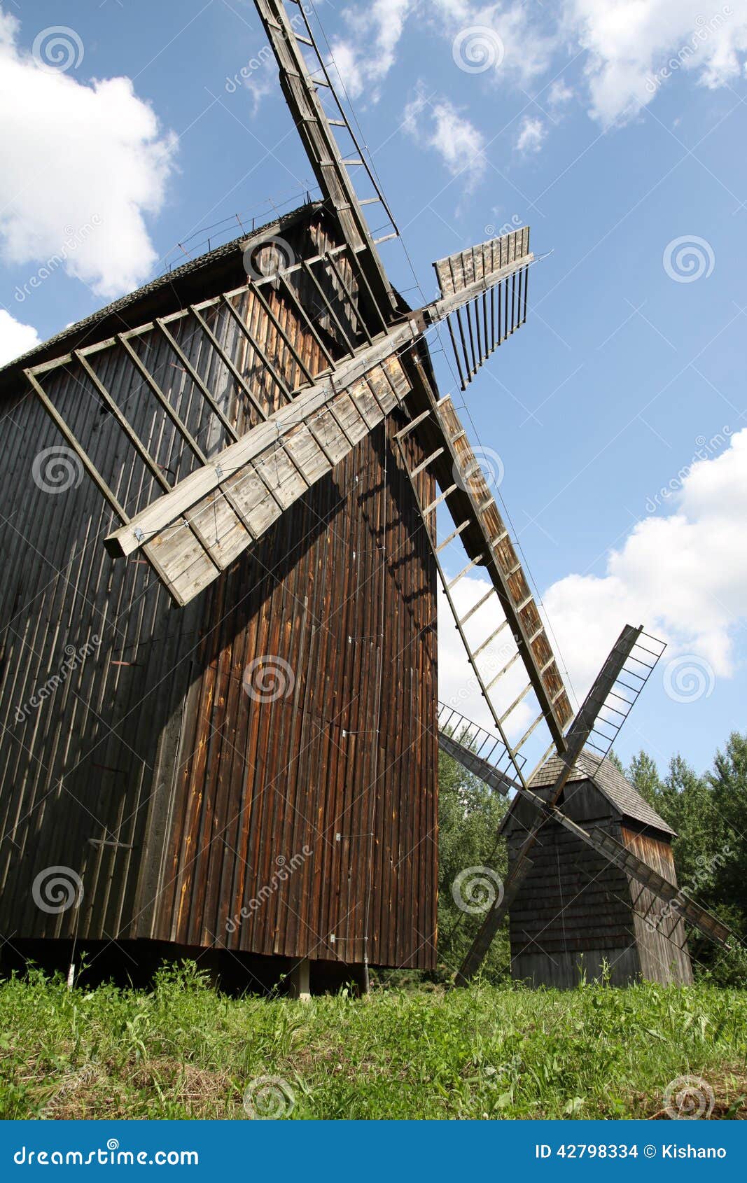 Wooden windmils stock photo. Image of summer, oppeln - 42798334