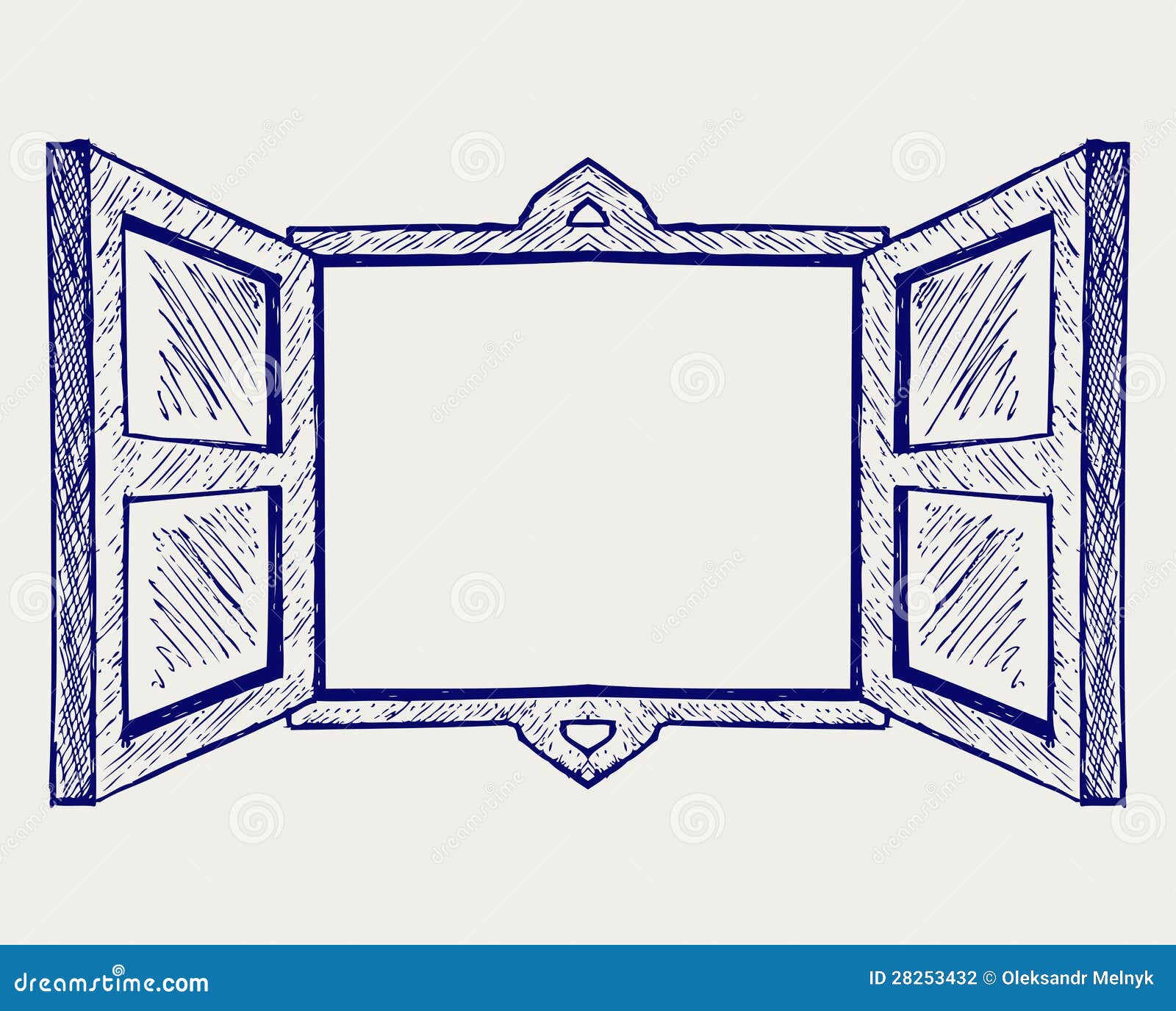 Wooden window stock vector. Illustration of caricature - 28253432