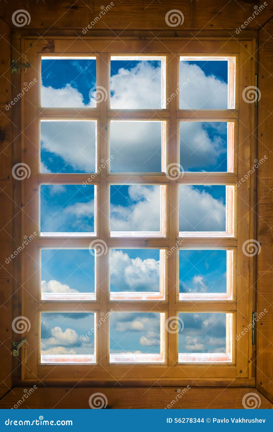 Wooden Window with Beautiful View Stock Photo - Image of inside, object ...