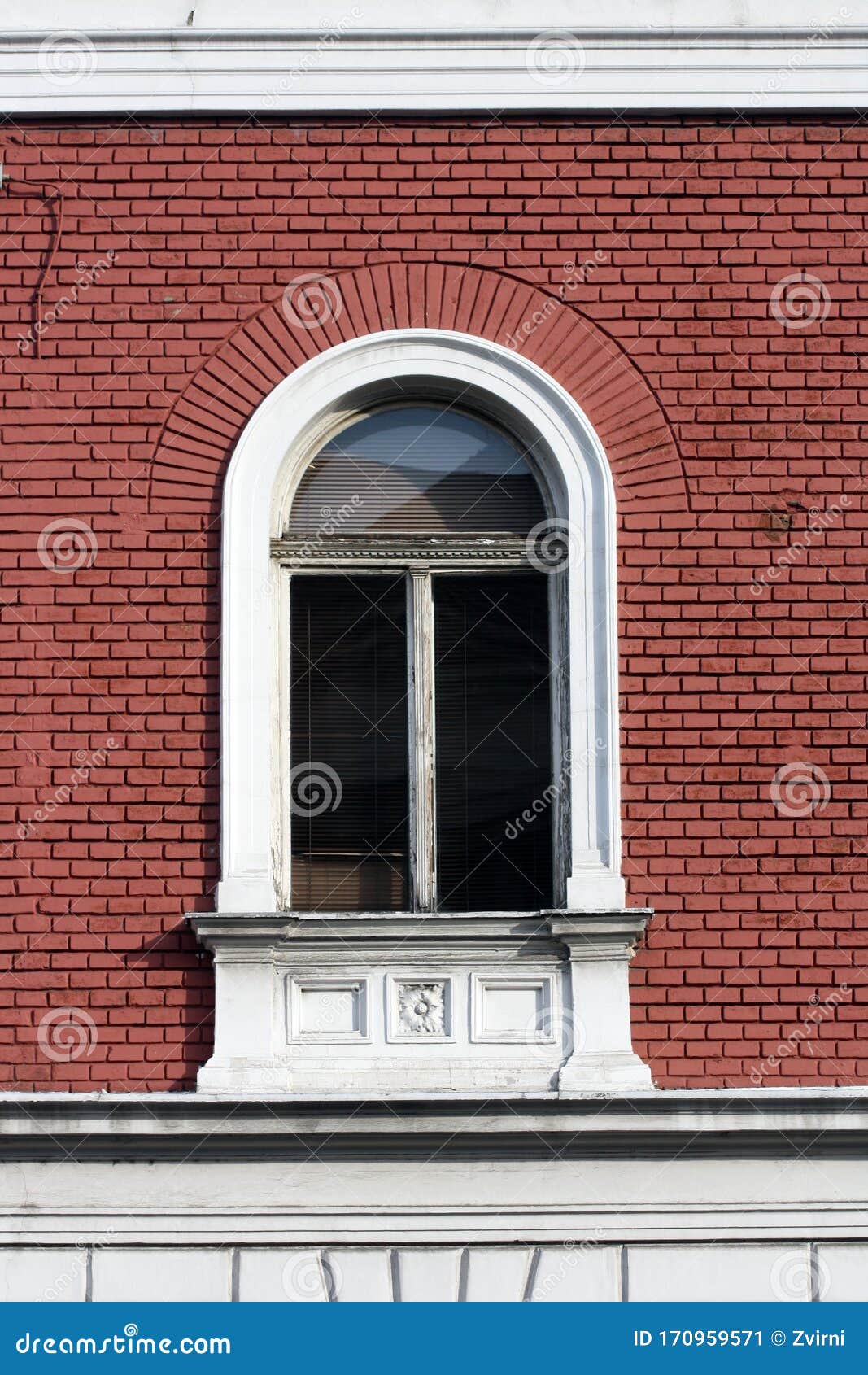 Wooden Window, Brick Facade Stock Image - Image of house, bricks: 170959571