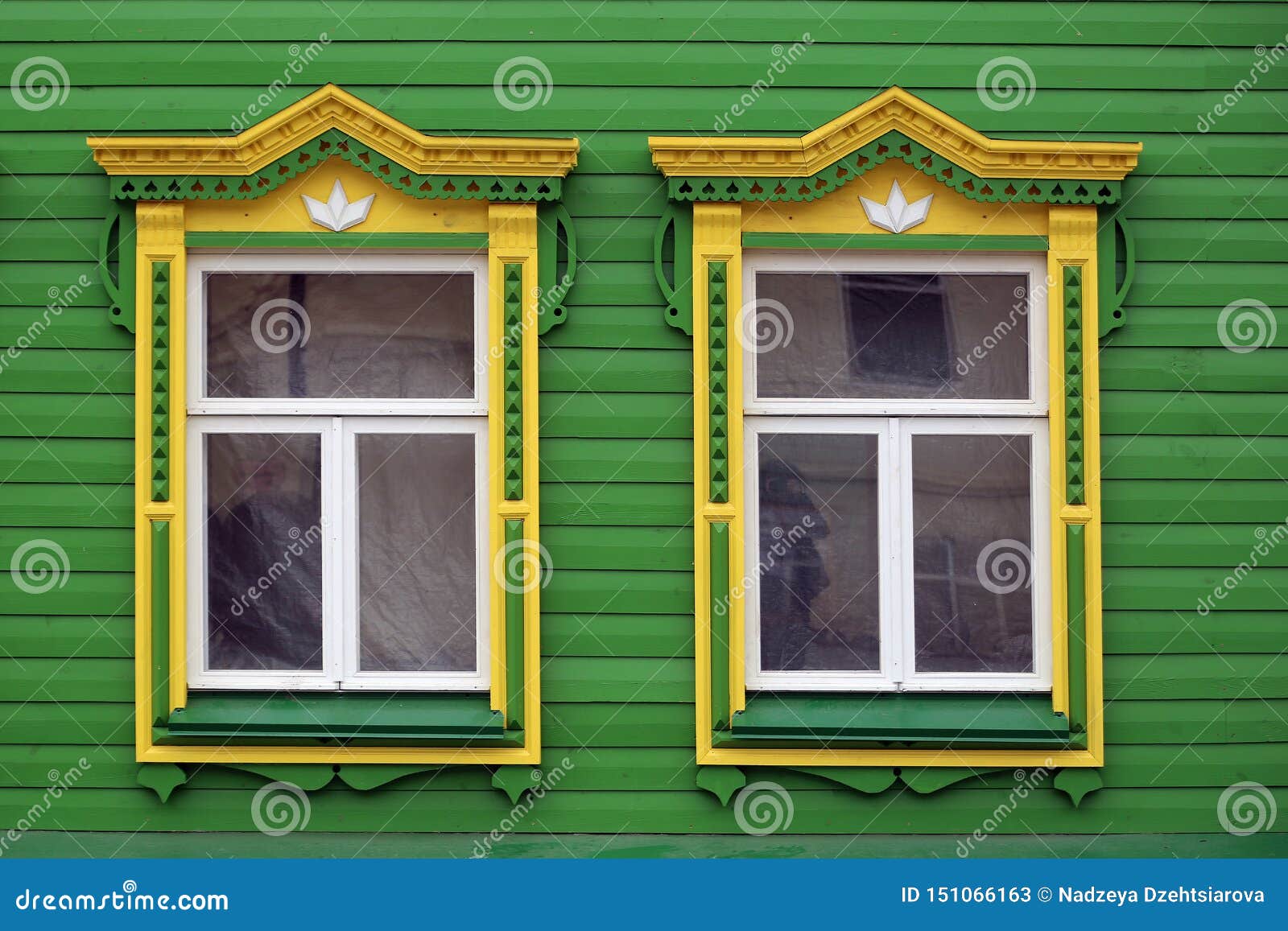 Window with Carved Platbands Stock Image - Image of platbands, building ...