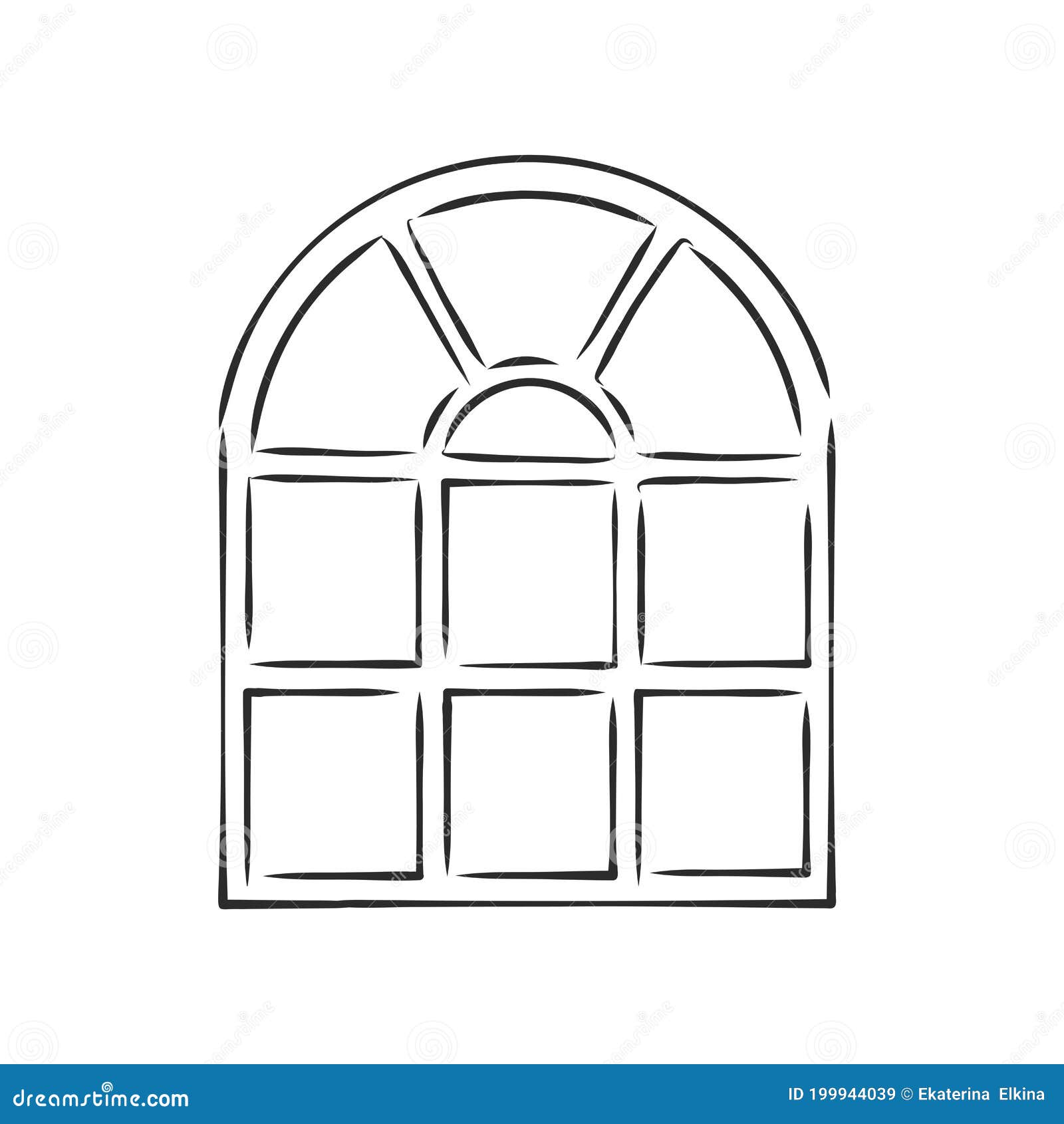 Wooden Window. Doodle Style, Window, Vector Sketch Illustration Stock ...