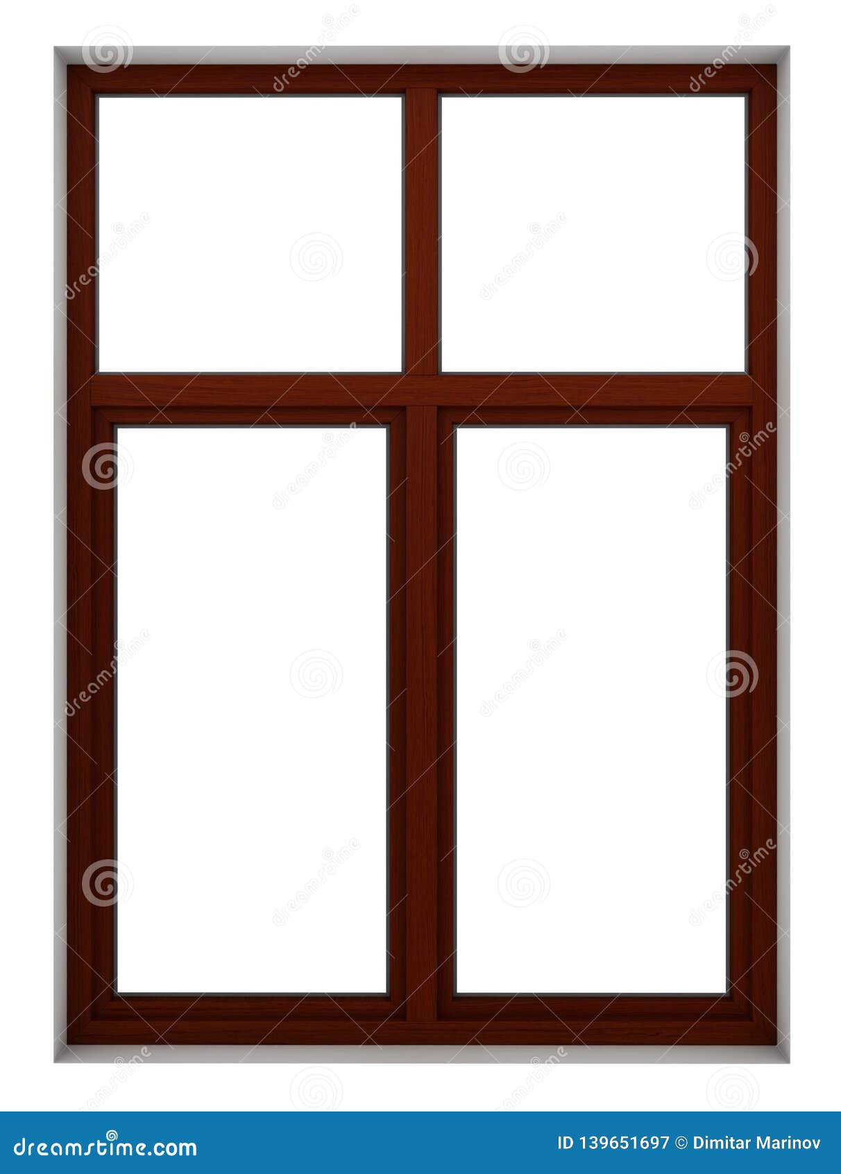 Wooden window frame stock illustration. Illustration of home - 139651697