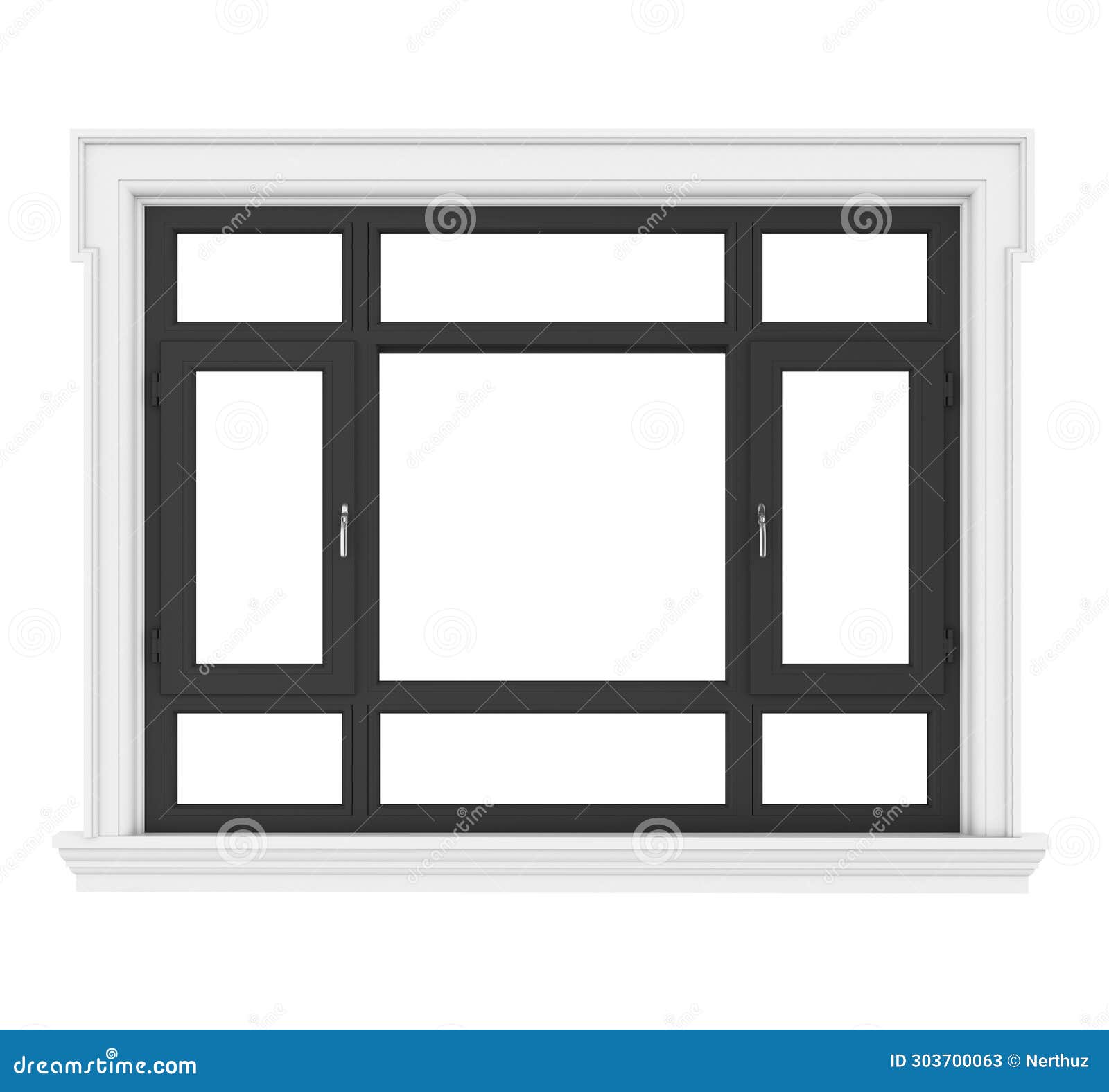 Wooden Window isolated stock illustration. Illustration of indoor ...