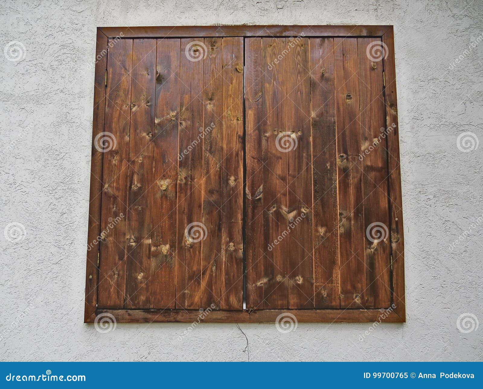 Wooden Window Made of Wooden Planks Stock Image - Image of frame, board ...