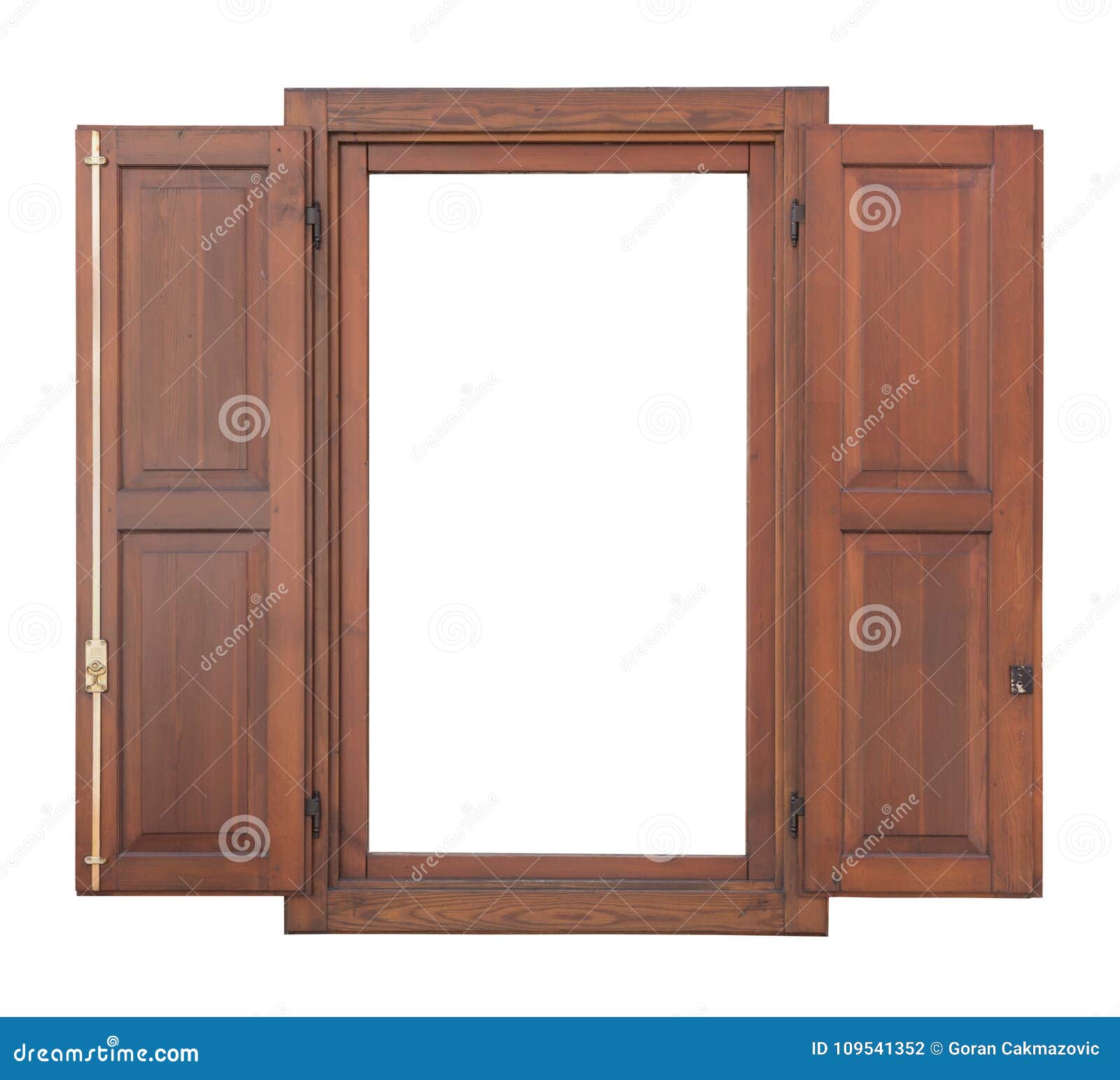 Wooden Window with Open Shutter Stock Photo - Image of flat, exterior ...
