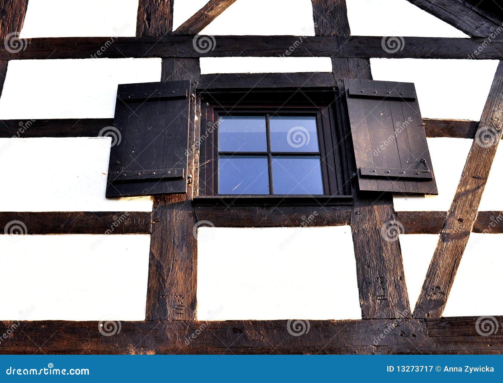 Wooden Window in Perspective Stock Image - Image of house, building ...