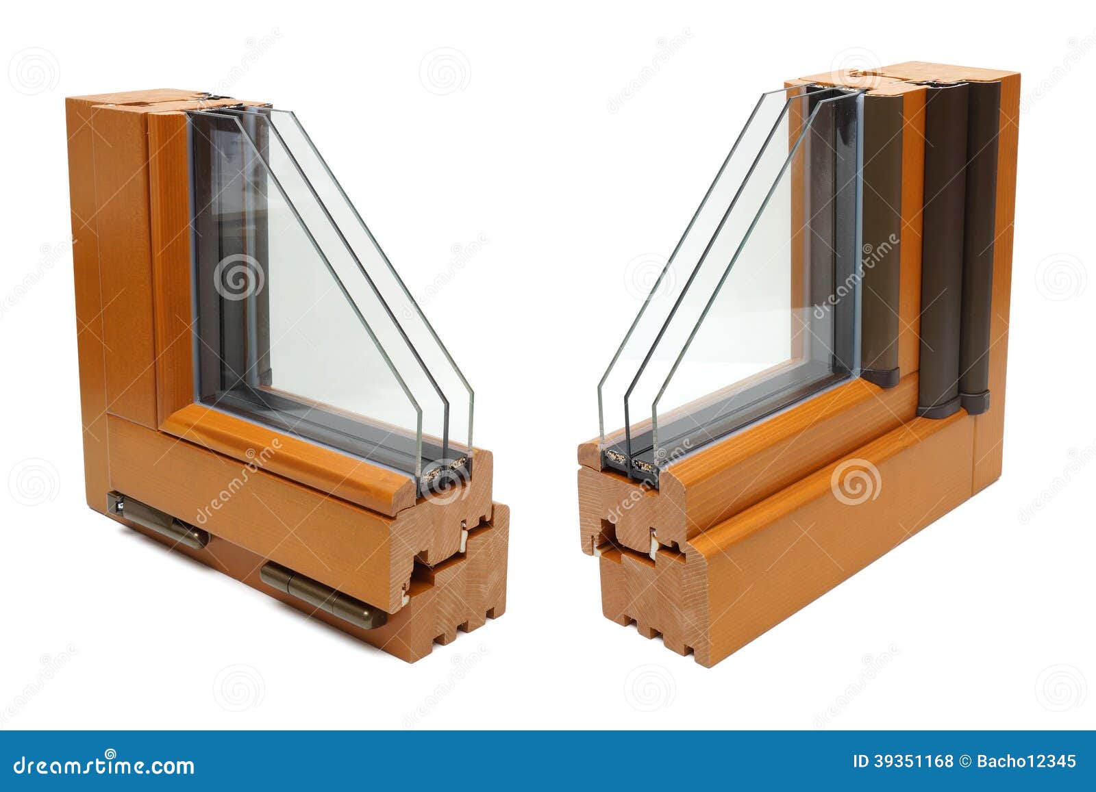 Wooden window profiles stock photo. Image of closed, isolated - 39351168