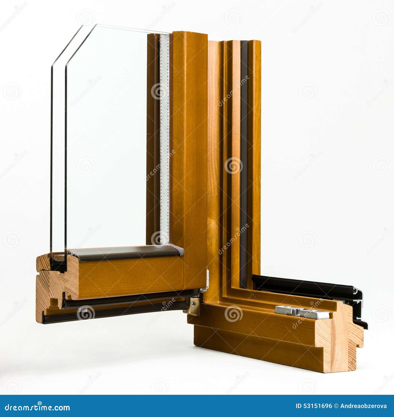 Wooden Window Sample Isolated Stock Photo - Image of manufacturing ...