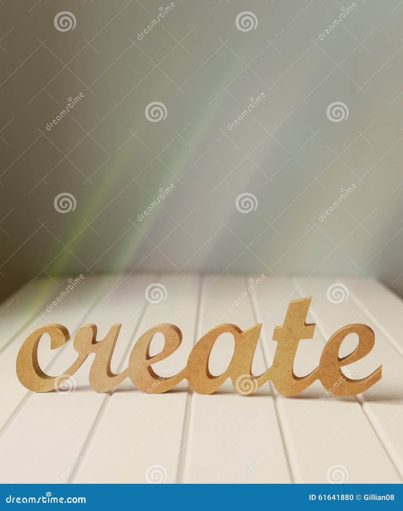 Wooden Word Create , with Some Creative Light Stock Photo - Image of ...