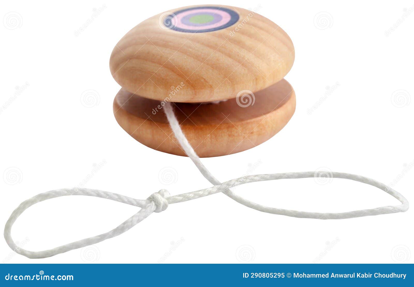 Wooden Yo Yo toy stock image. Image of isolated, traditional - 290805295