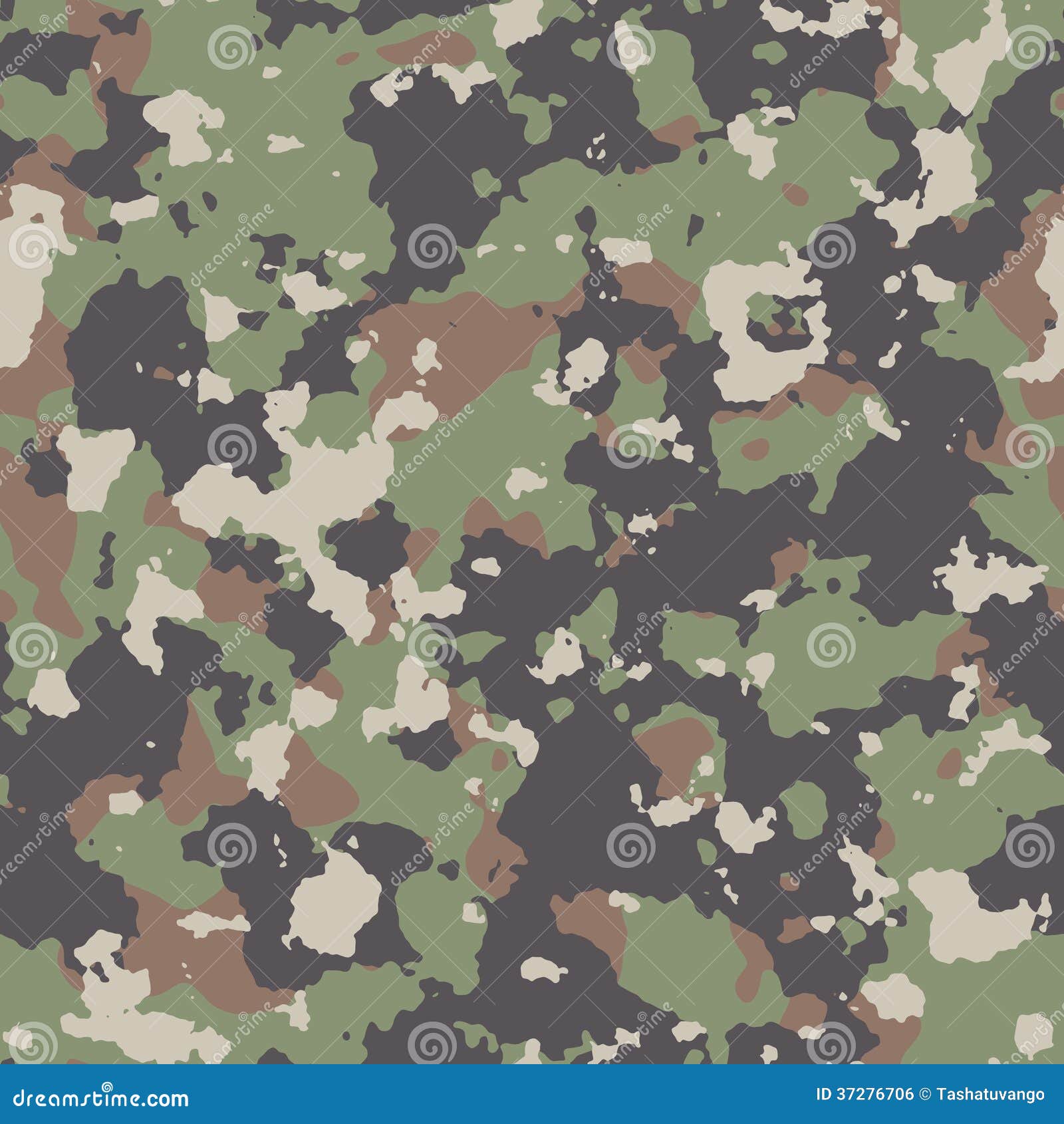 Woodland Camouflage. Seamless Tileable Texture. Stock Illustration ...