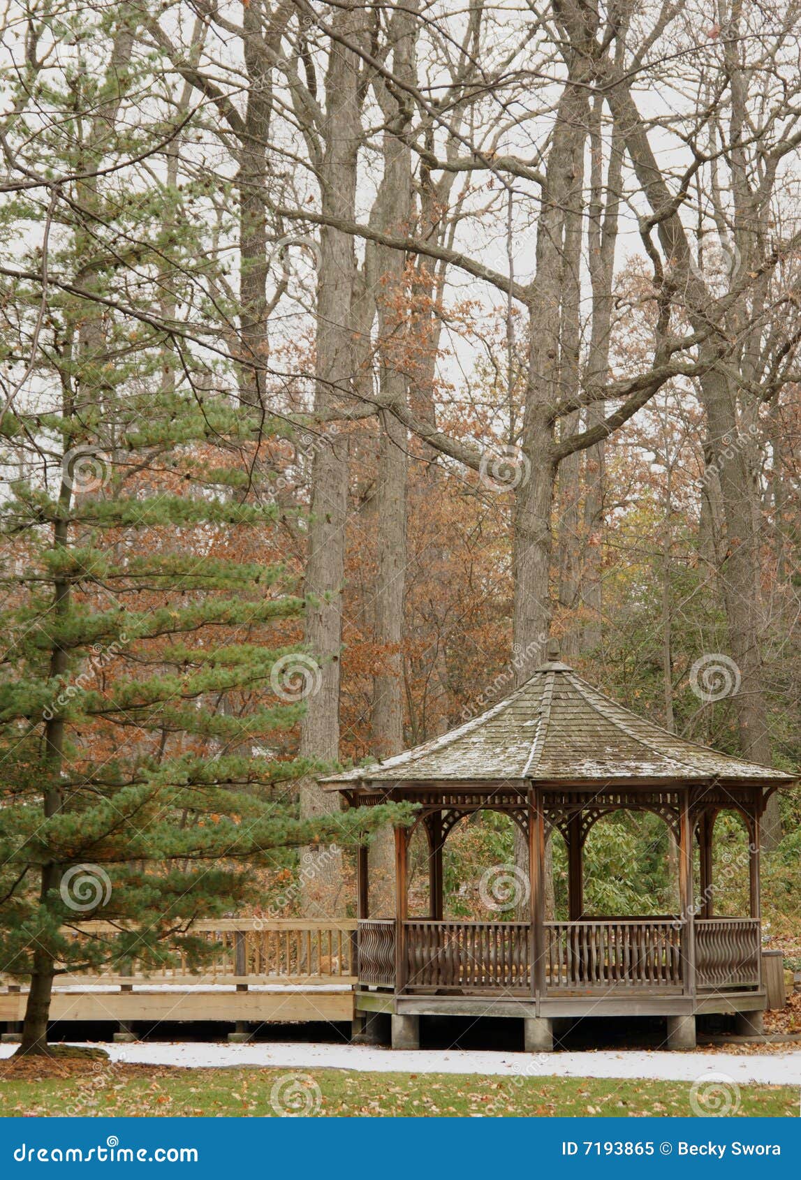 Woodland Gazebo stock image. Image of gazebo, green, park - 7193865