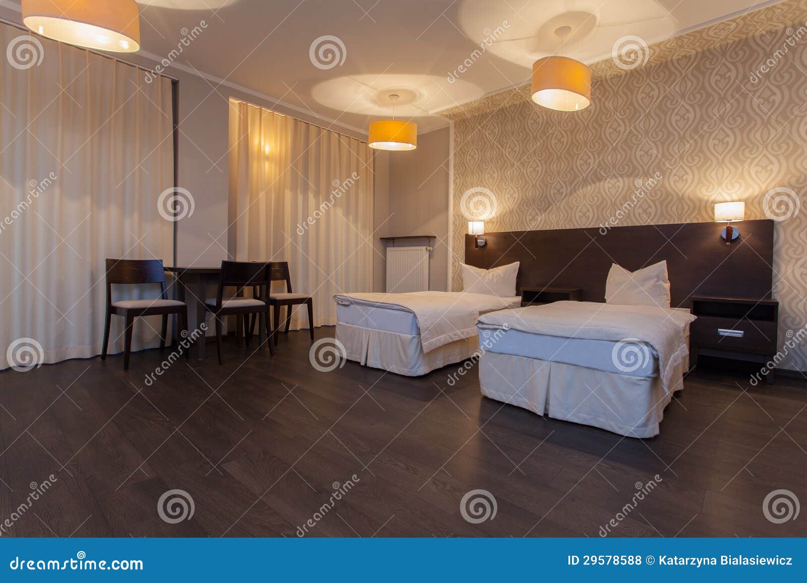 Woodland Hotel - Double Room Stock Photo - Image of luxury, designer ...
