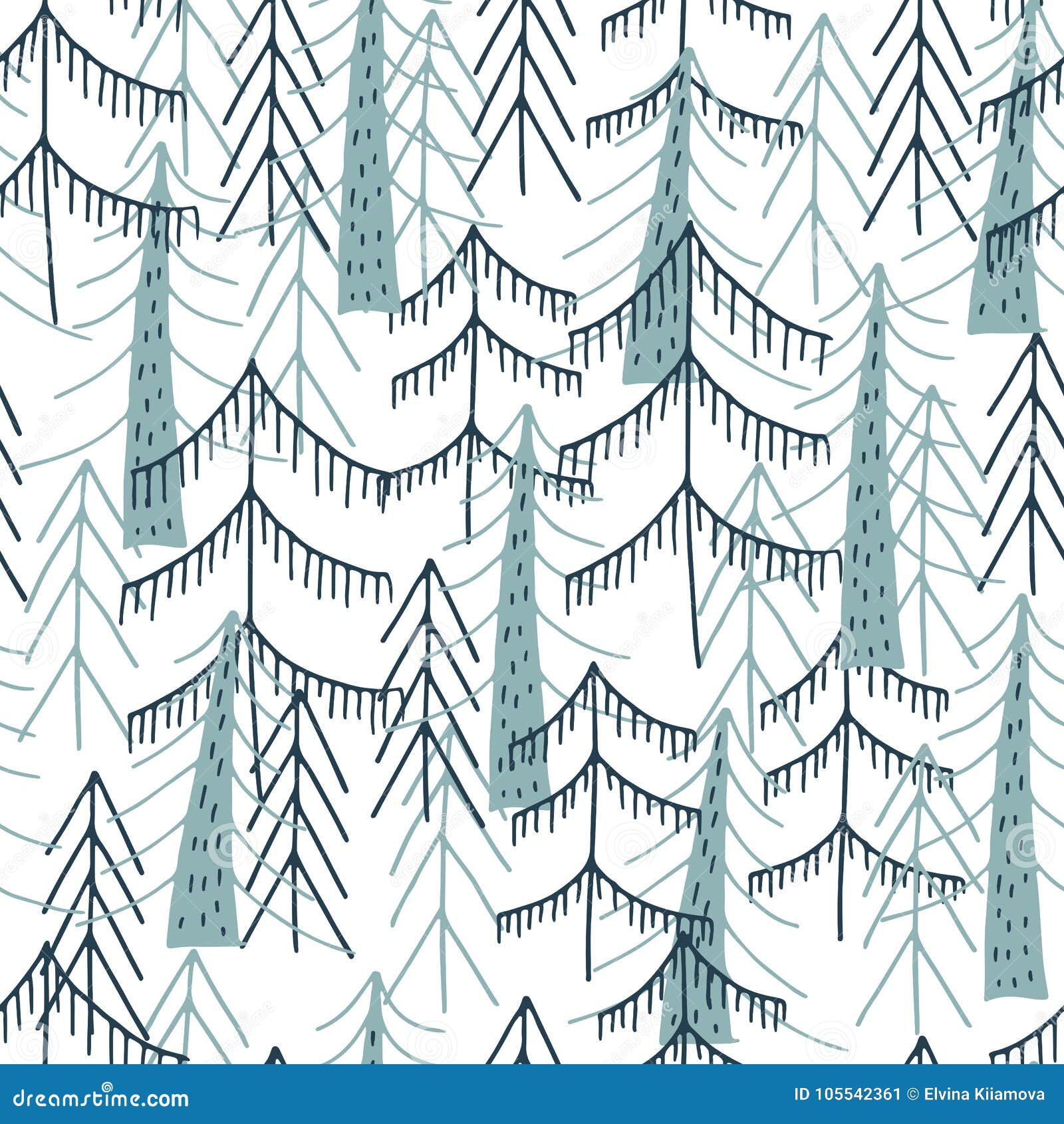 Woodland Seamless Pattern. Vector Forest Print Stock Illustration ...