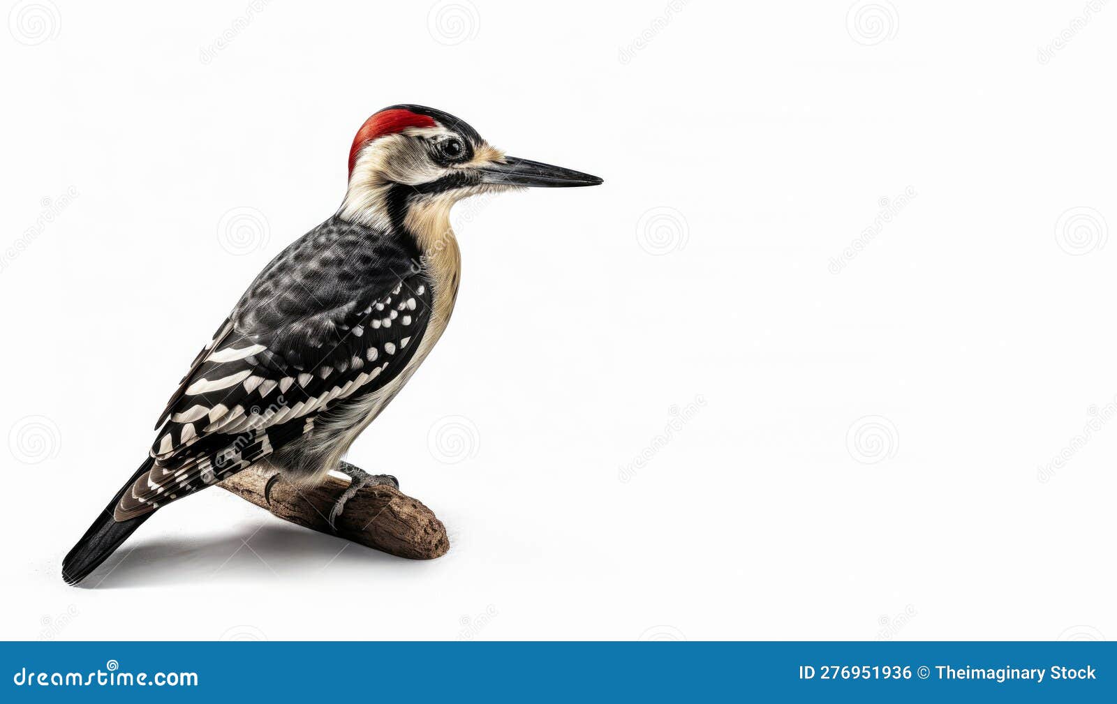 Woodpecker on Isolated White Background Generative AI Stock ...