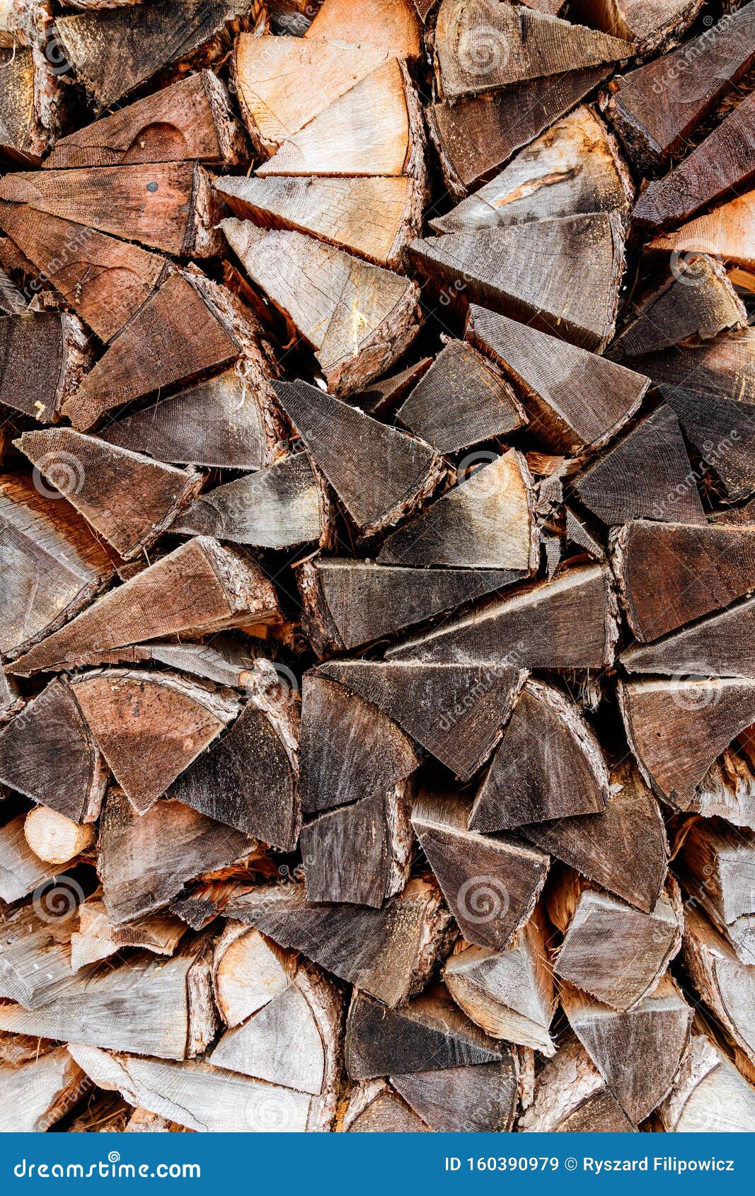 Woodpile in Stack.Triangle Shape Stock Image - Image of macro, material ...