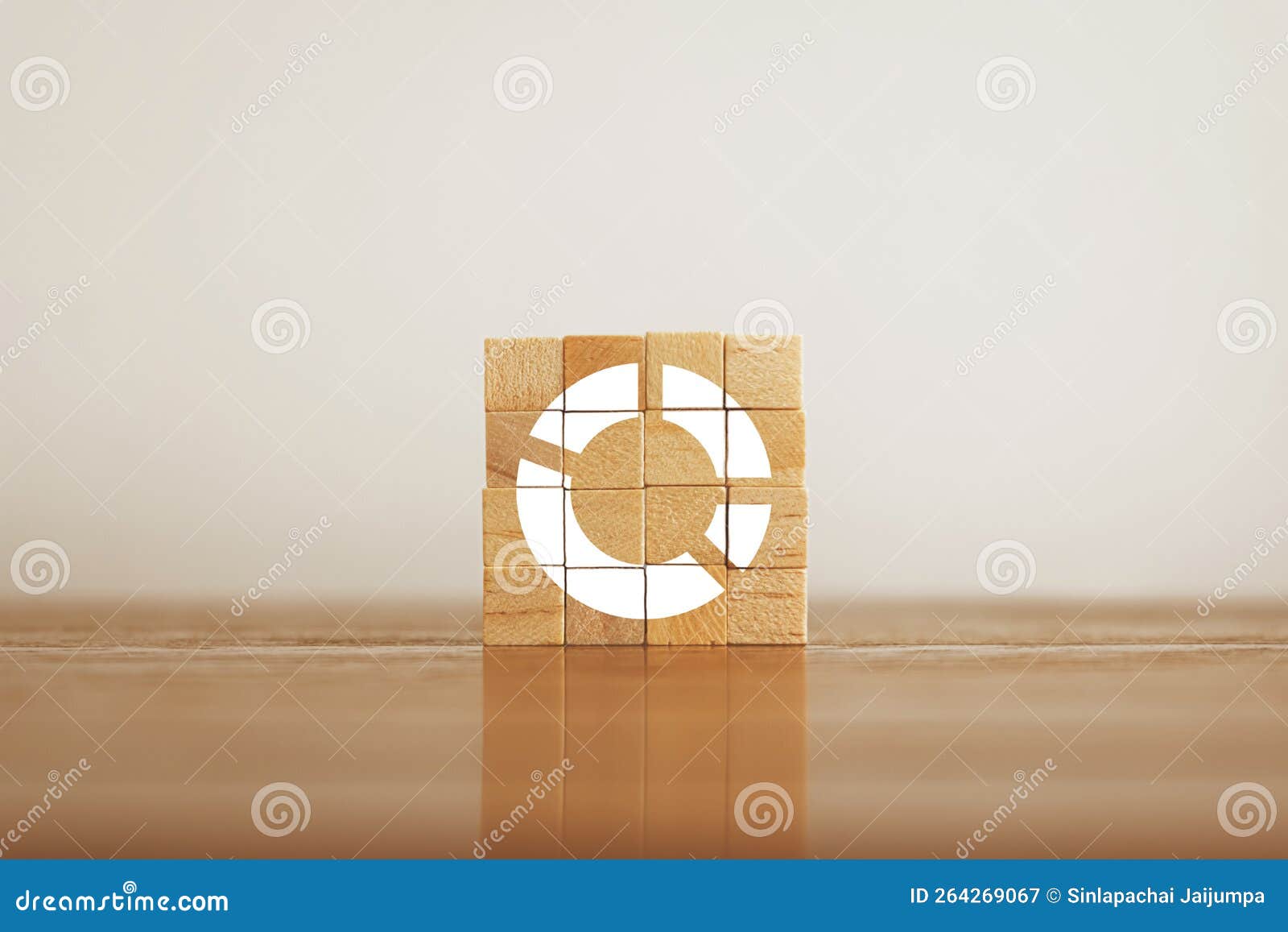 Pie Chart Square Infographics With Deferent Color Of Chart, Four ...