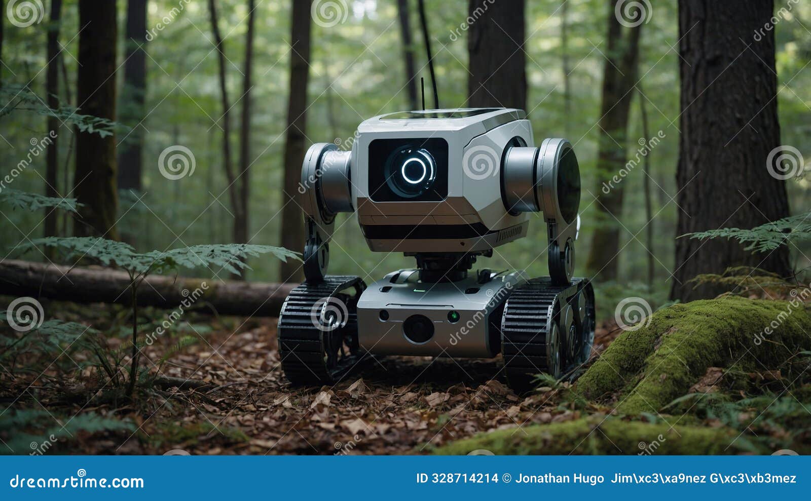 A Drone Robot Sprays Pesticides In A Crop Field. Royalty-Free Stock ...