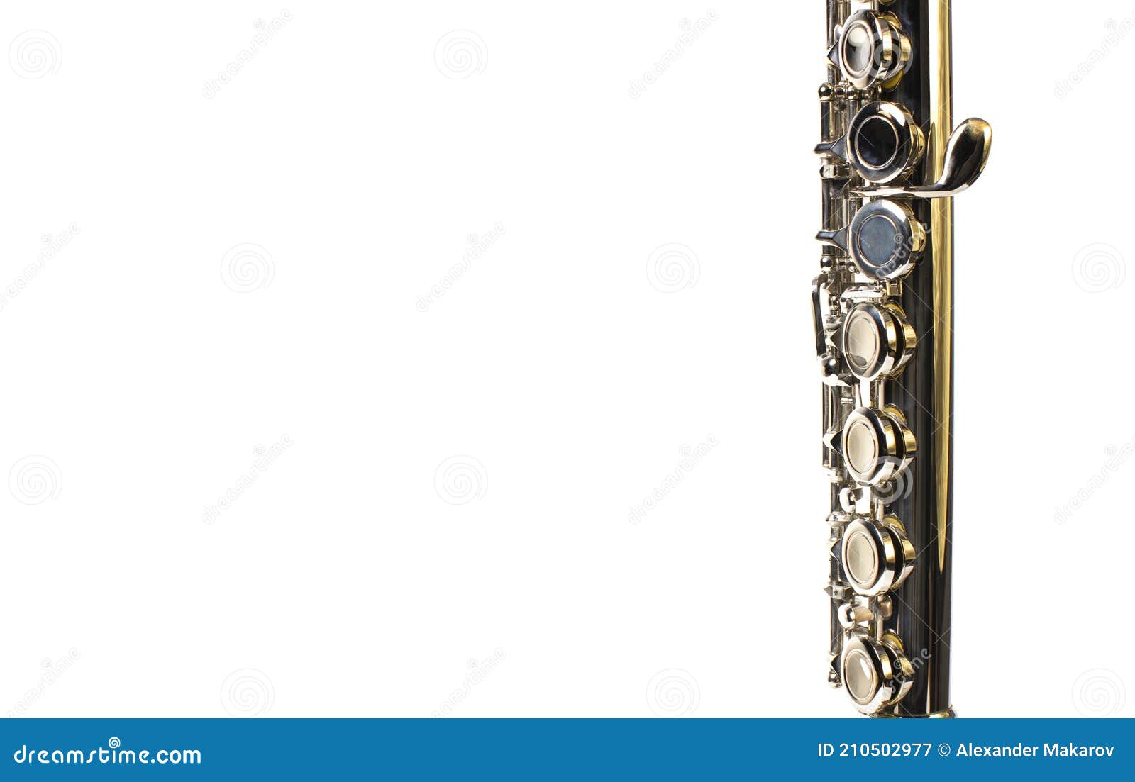 Woodwind Flute, Instrument on a Stand on a Light Background Stock Image ...