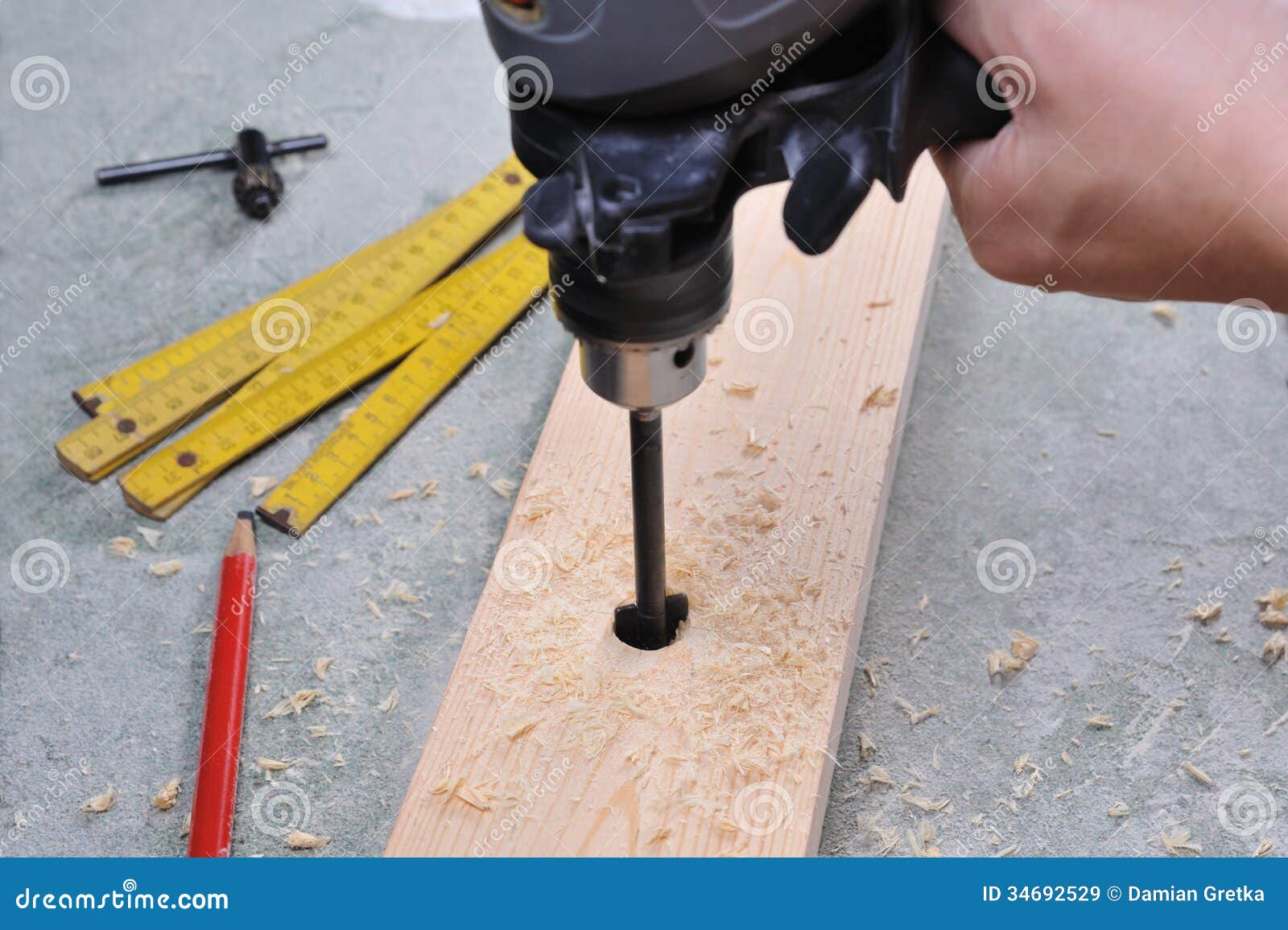 Woodwork stock image. Image of hole, drill, grinder, handmade - 34692529