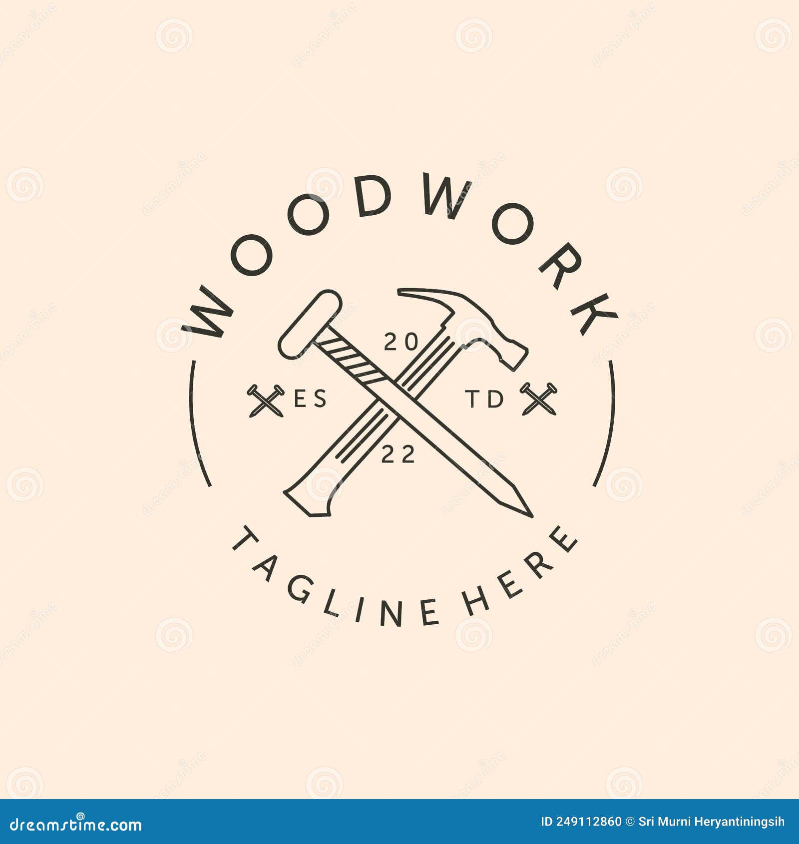Woodwork Icon Line Art Logo Vector Symbol Illustration Design Stock ...