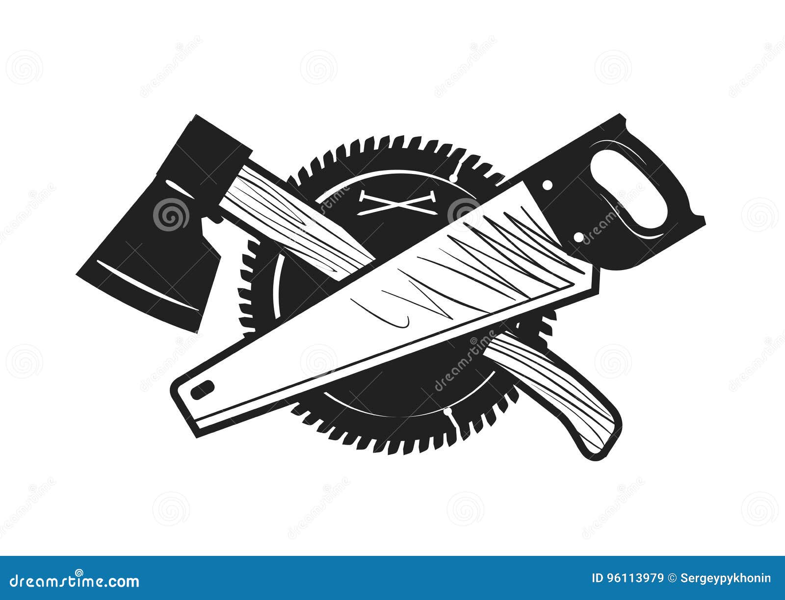 Sawmill, Joinery, Carpentry Logo Or Label. Vector Illustration ...