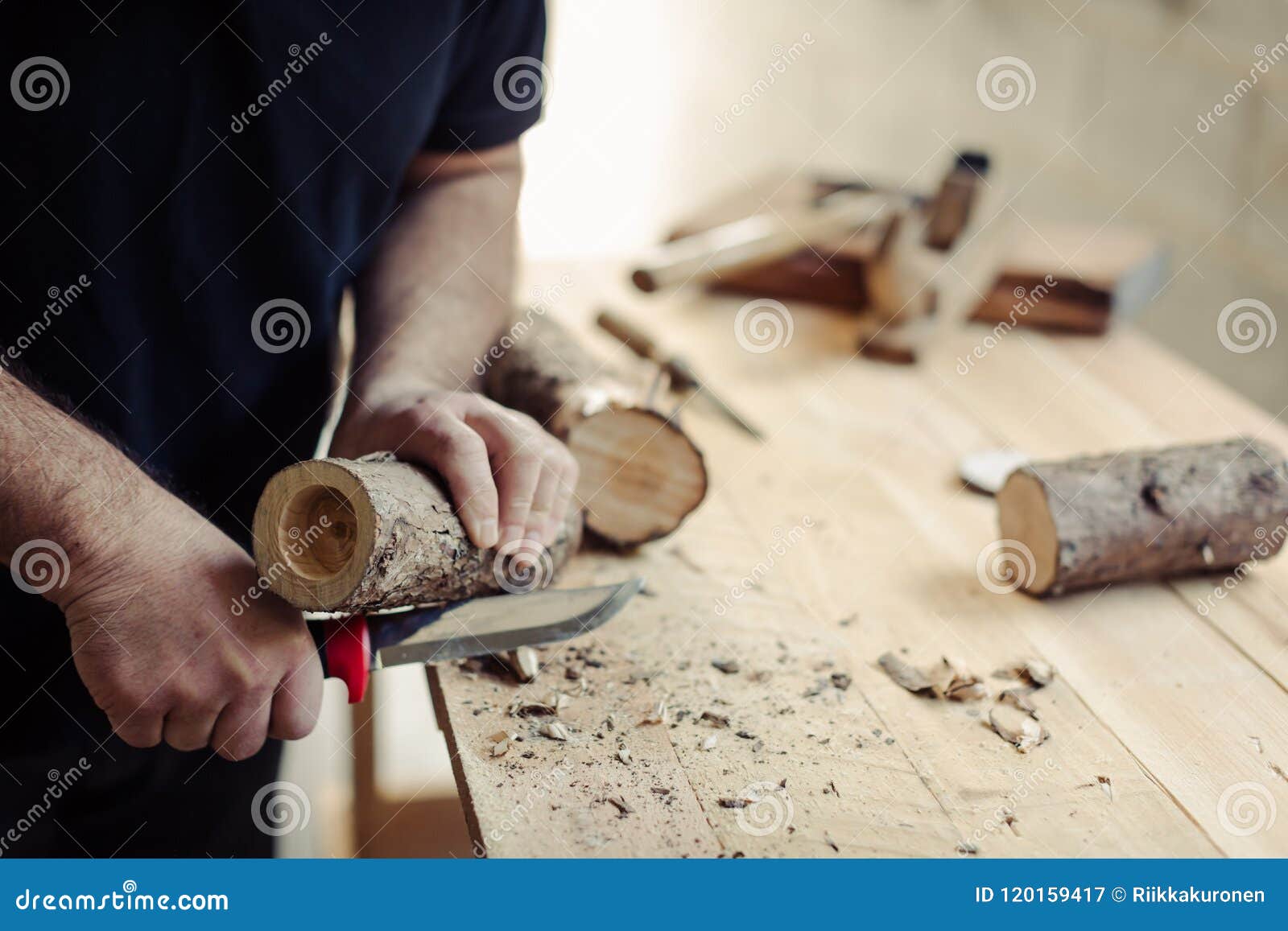 Woodwork Project Making Three Rustic Wooden Tea Light Candle Holders ...