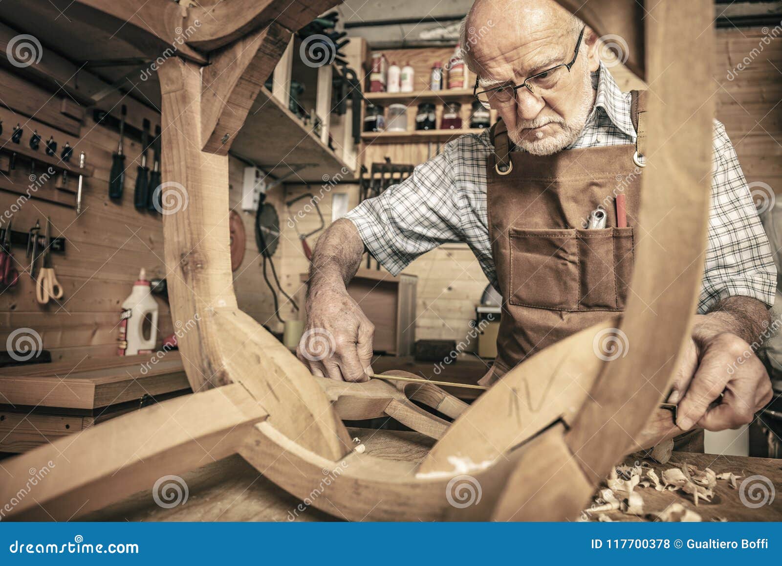 Woodworker at Work in Workshop Stock Photo - Image of labor, crafts ...