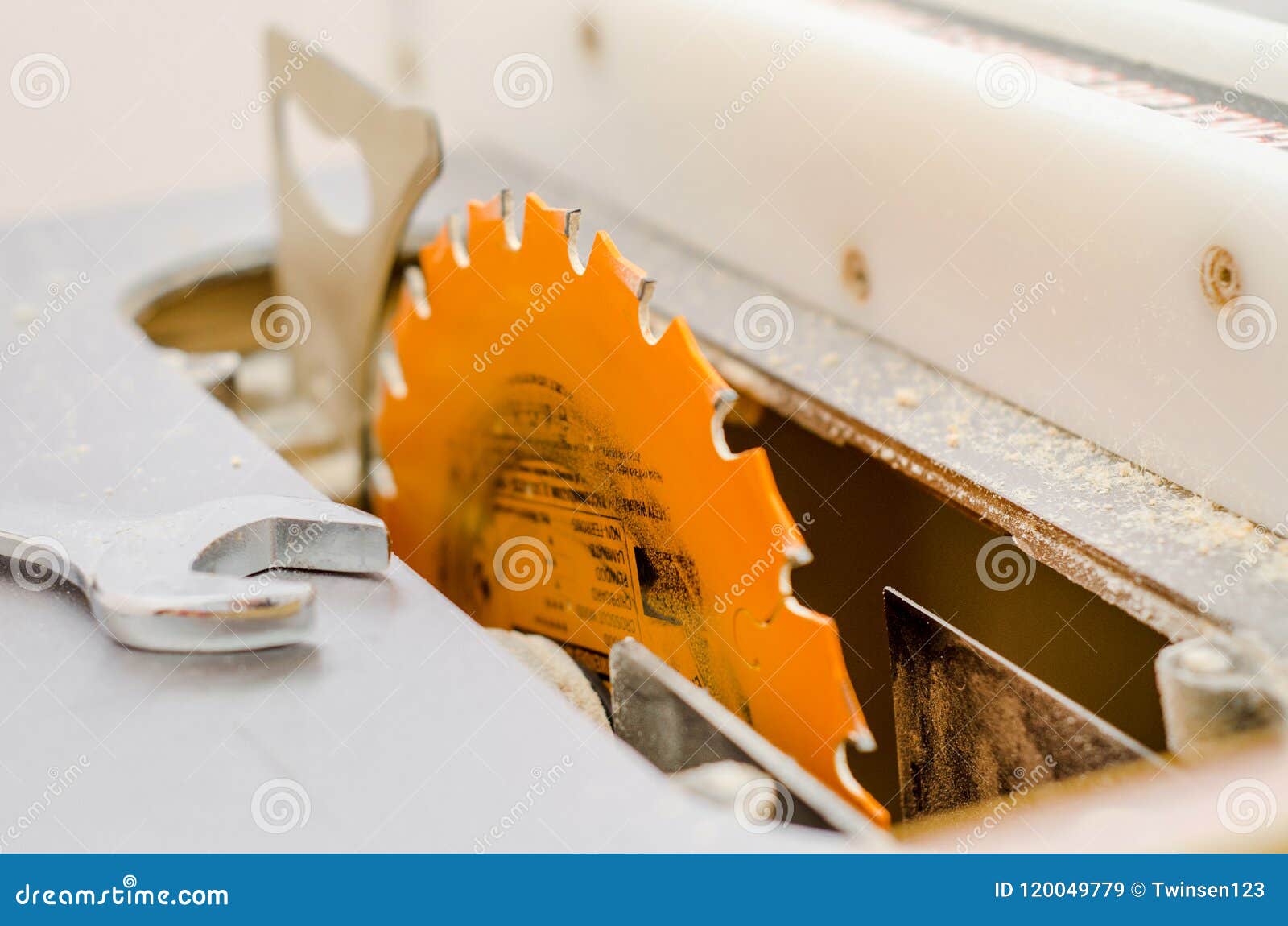 Woodworking, Adjustable Circular Saw, Wrench Stock Image - Image of ...