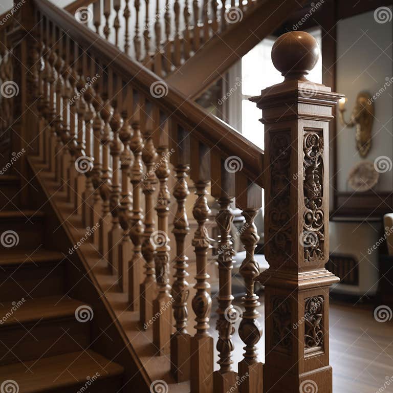 Woodworking in Architectural Elements Showcase Image Stock Illustration ...