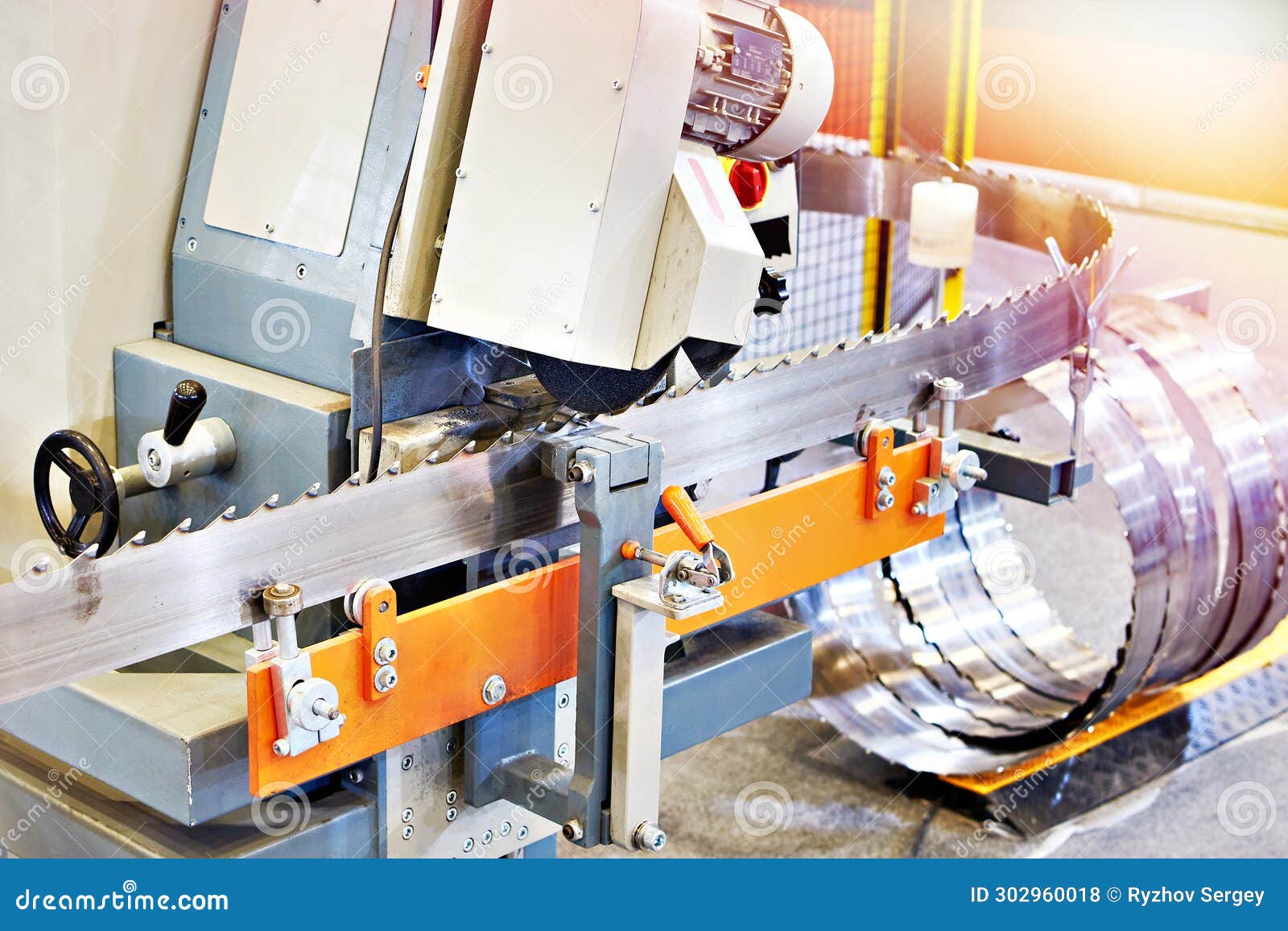 Woodworking Band Saw Blade Sharpening Machine Stock Photo - Image of ...